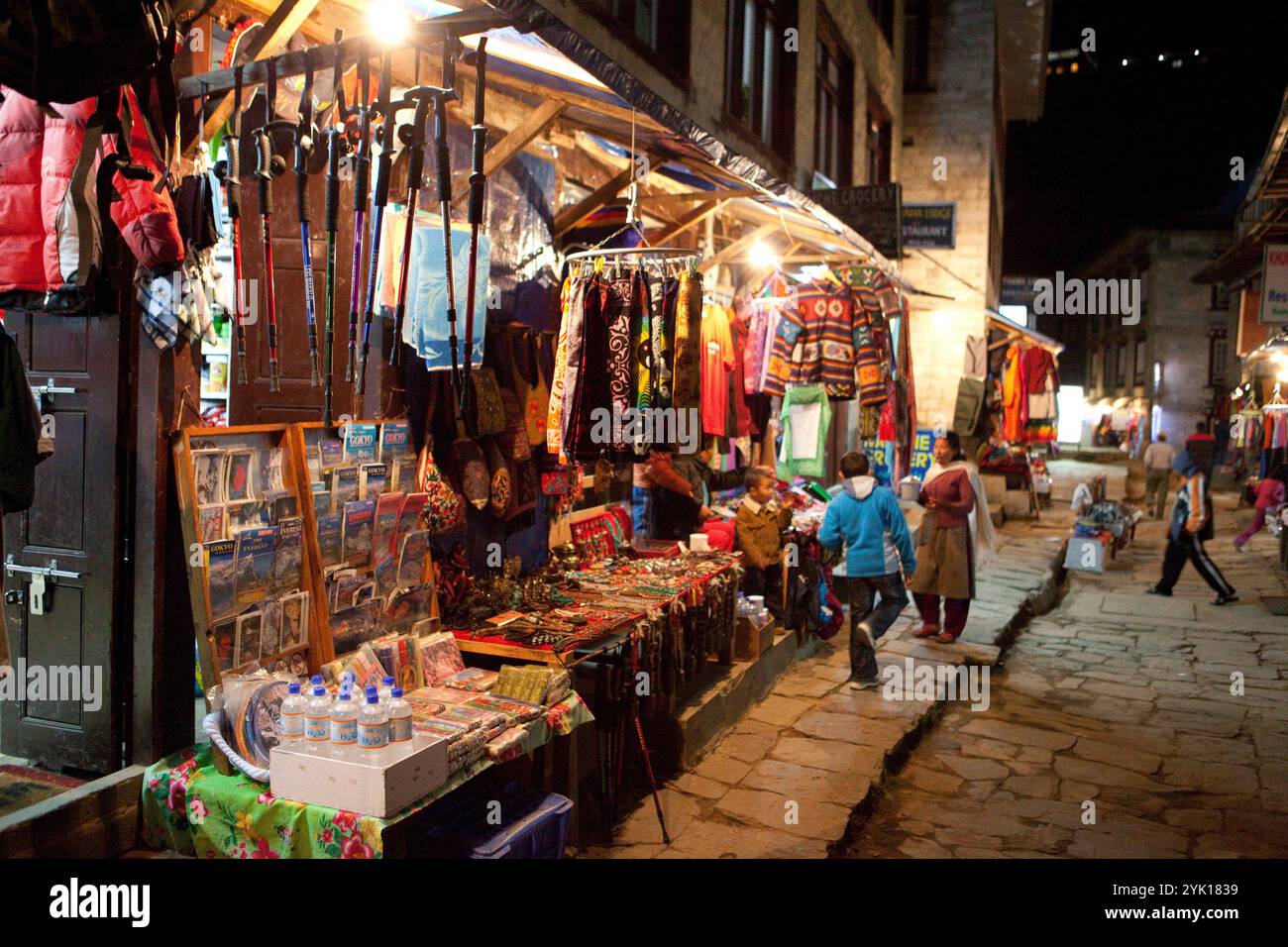 October 2009 WWF Everest Shop Namche Bazaar - general street scenes ...