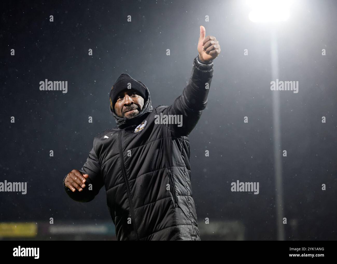 Port Vale's manager Darren Moore after the Sky Bet League Two match at ...