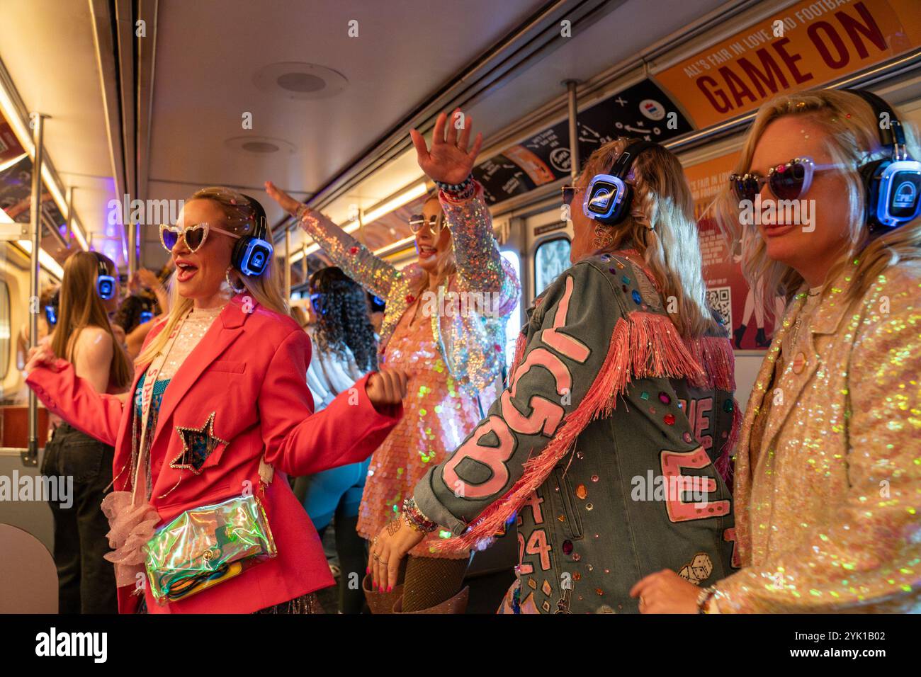 People dance at silent dance party on TTC (Toronto Transit Commission ...
