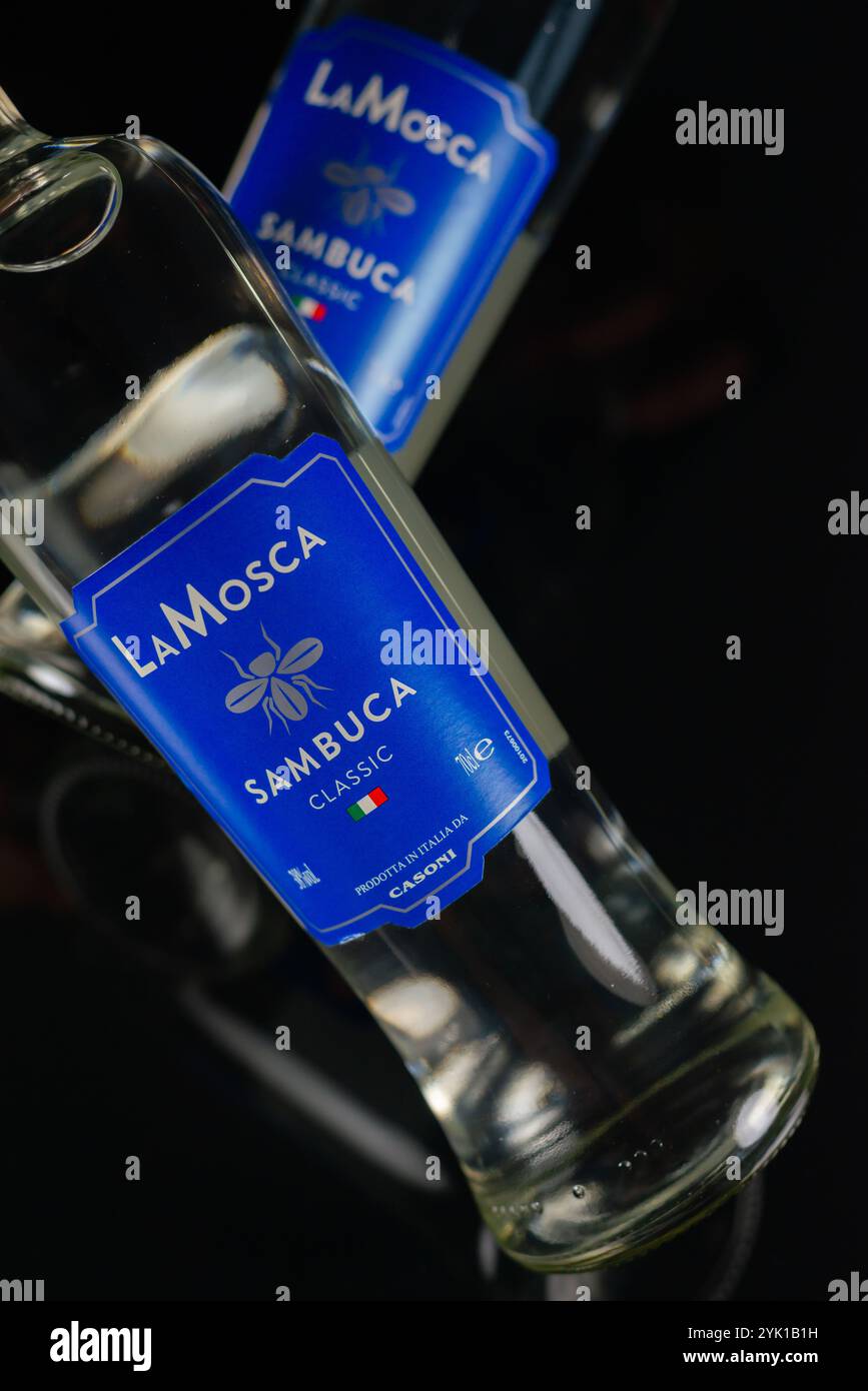 LONDON, UNITED KINGDOM - JULY 25, 2024 The name La Mosca refers to the ...