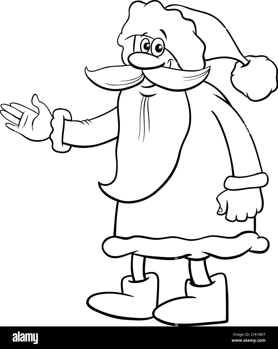 Cartoon illustration of happy Santa Claus character on Christmas time ...
