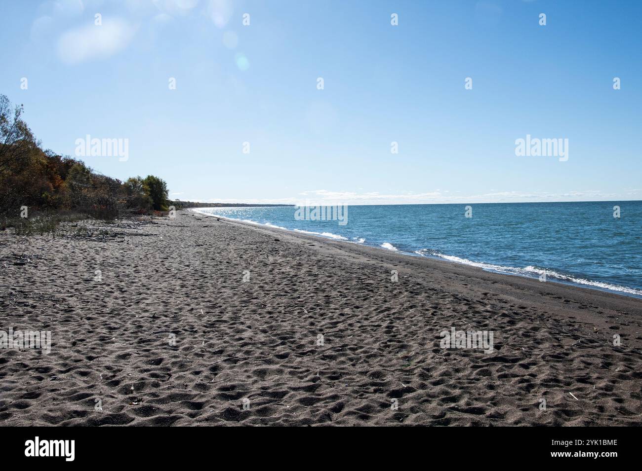 View of Lake Erie from Northwest Beach at Point Pelee National Park in Leamington, Ontario ...