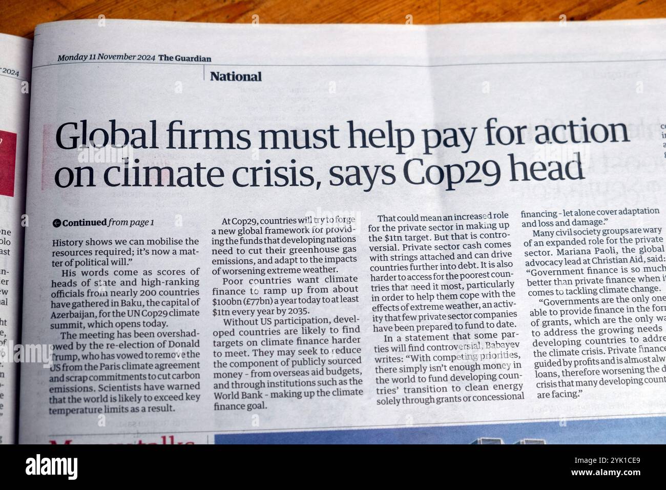 Cop29 2024 britain hi-res stock photography and images - Alamy