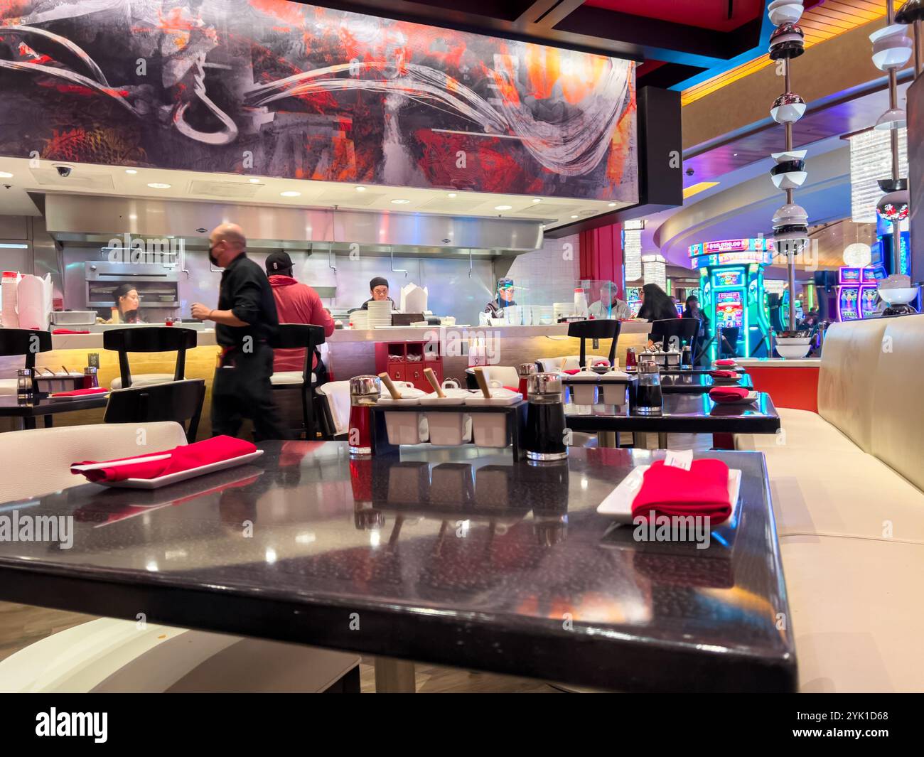 Modern Asian-Inspired Restaurant Interior at Red Rock Resort, Las Vegas ...