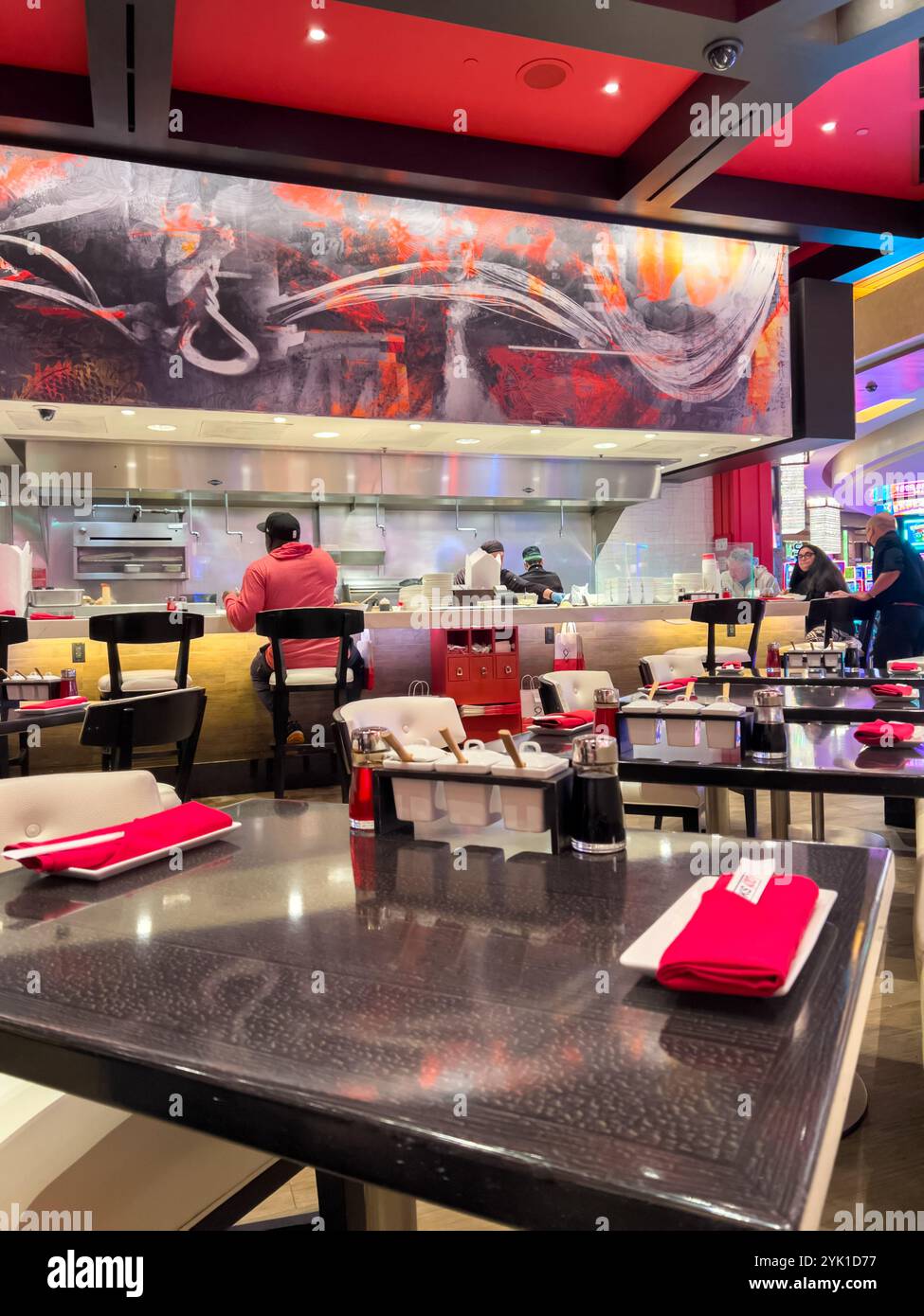 Modern Asian-Inspired Restaurant Interior at Red Rock Resort, Las Vegas ...