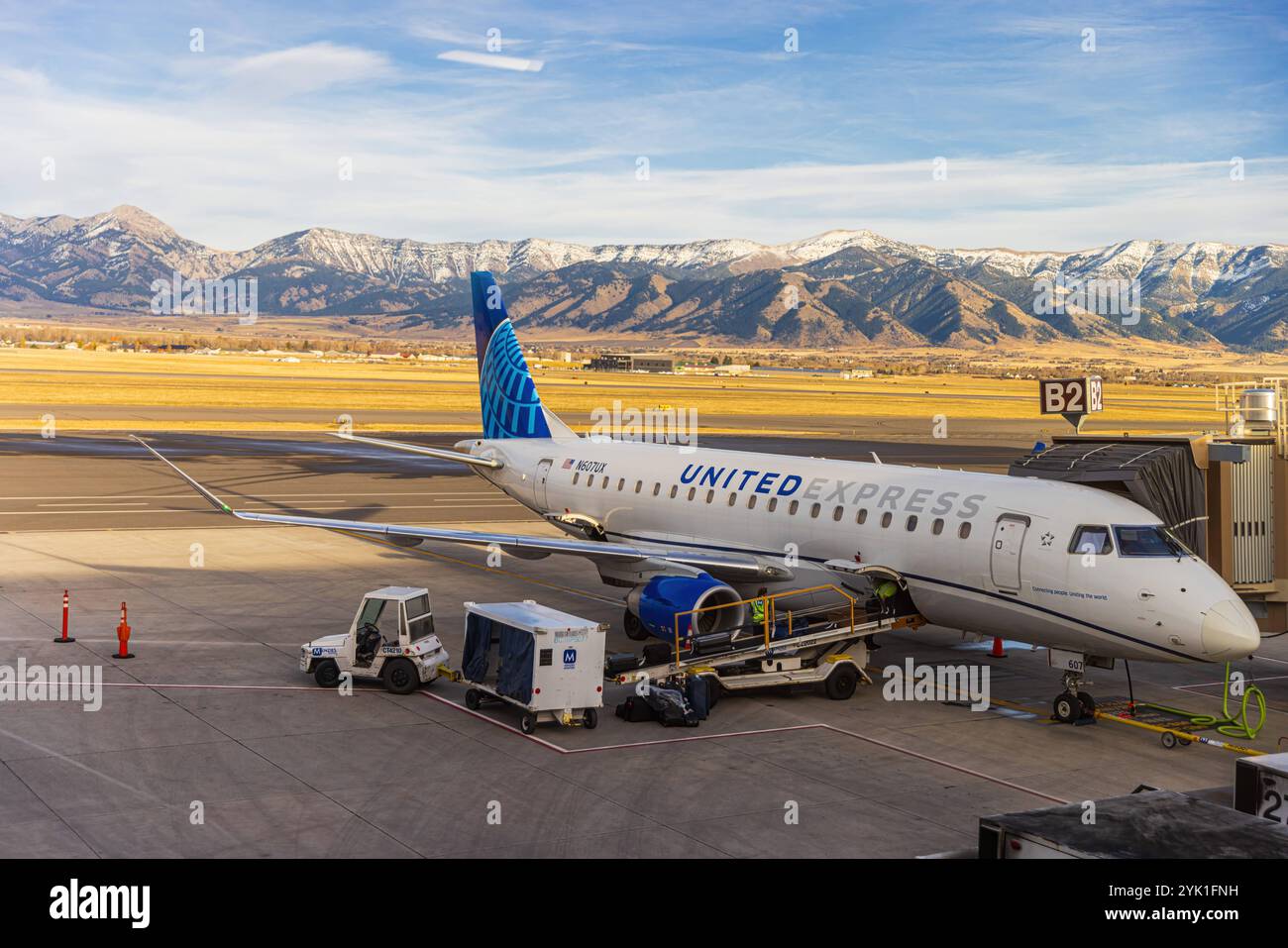 BOZEMAN, MT -NOVEMBER 12, 2024: View of an airplane from United ...