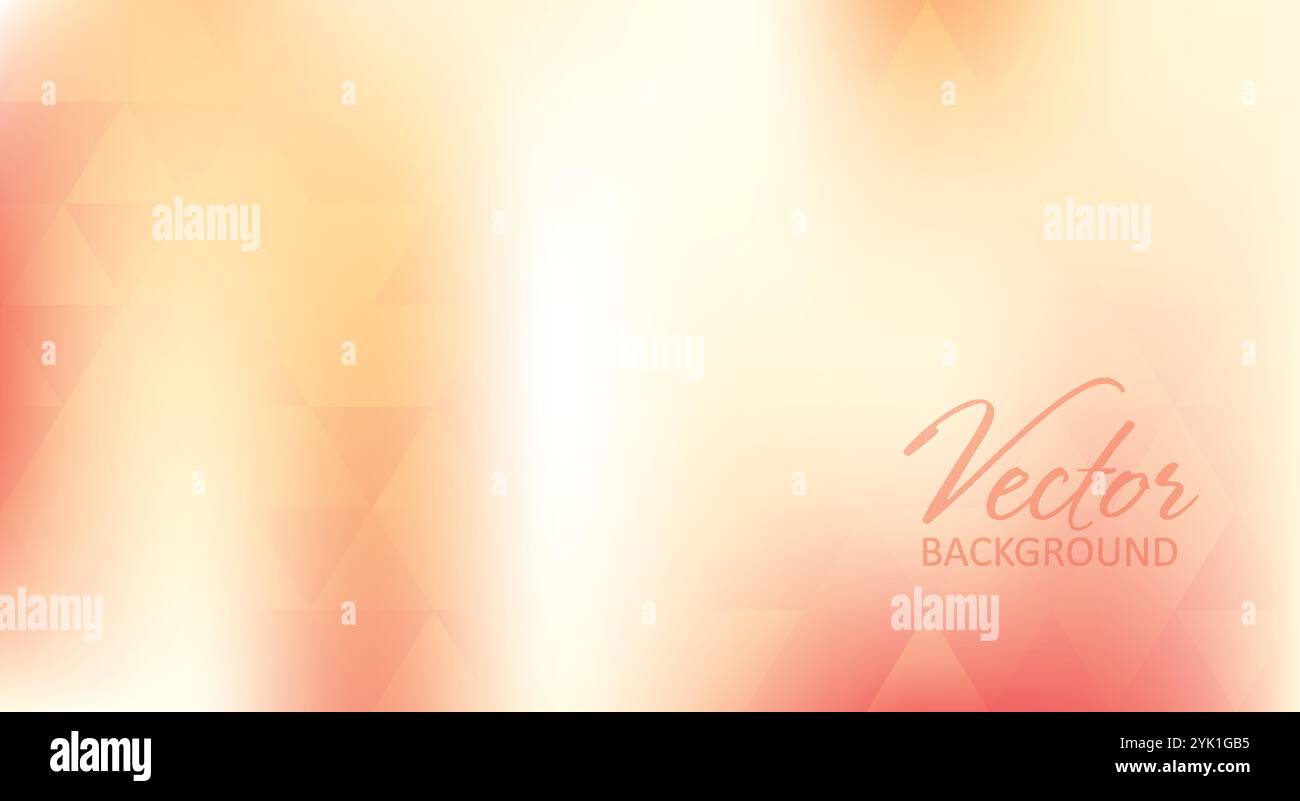 Abstract yellowish orange background with translucent triangles. Subtle vector graphic pattern ...