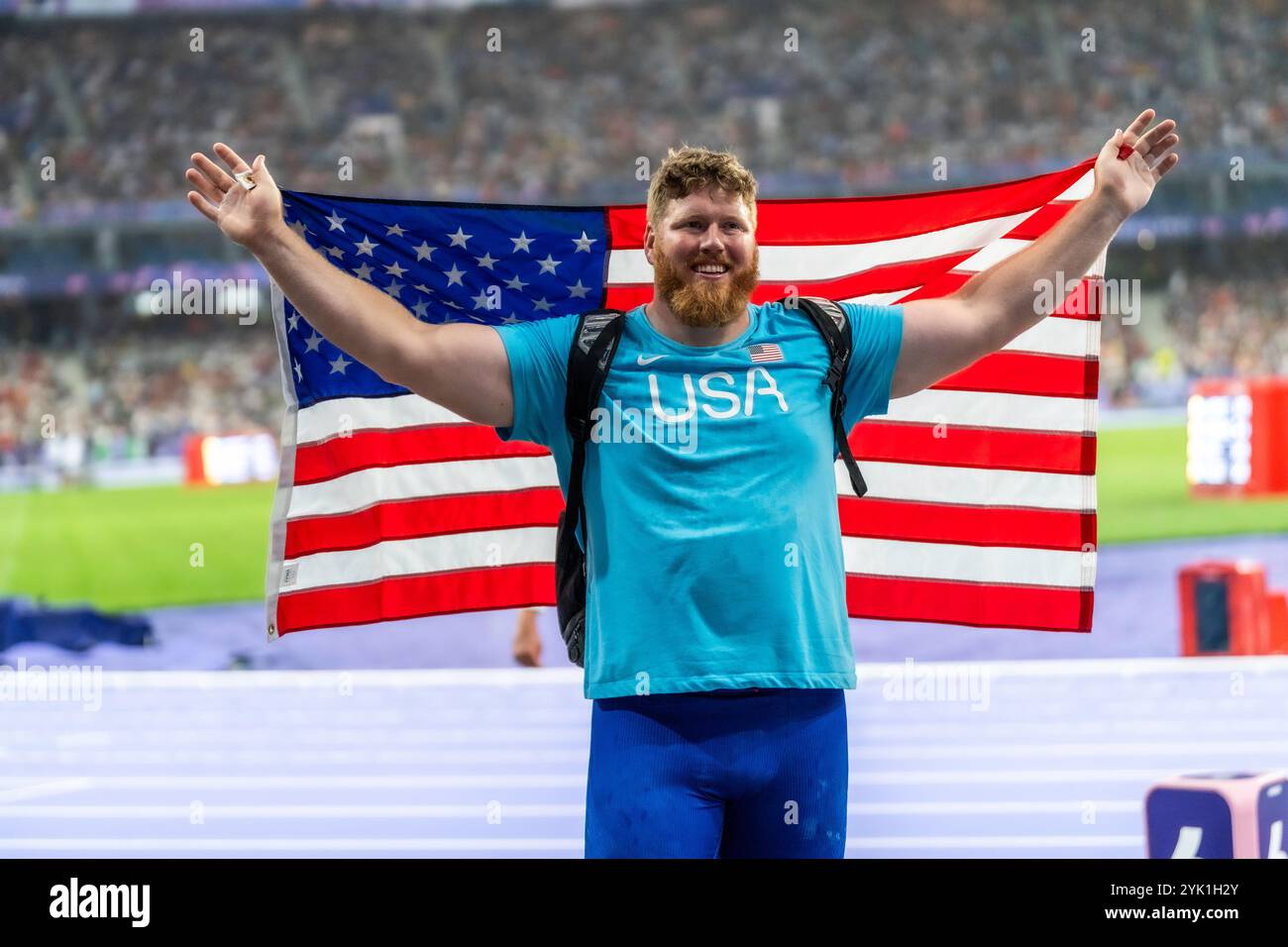 Ryan Crouser (USA) Olympic Champion, in the Men's shot put at the 2024 ...