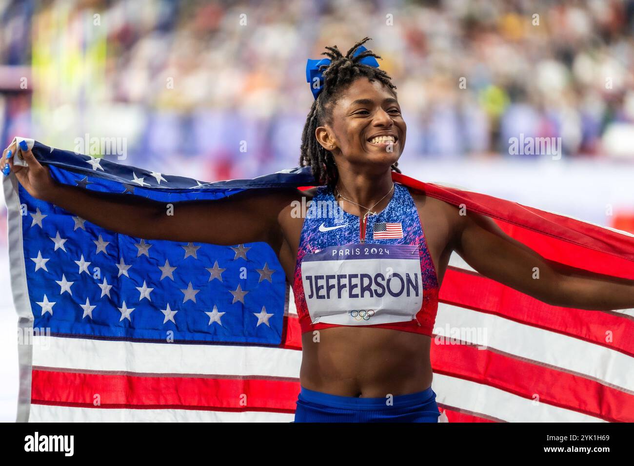 Melissa Jefferson (USA) wins the bronze in the Women's 100 meters ...