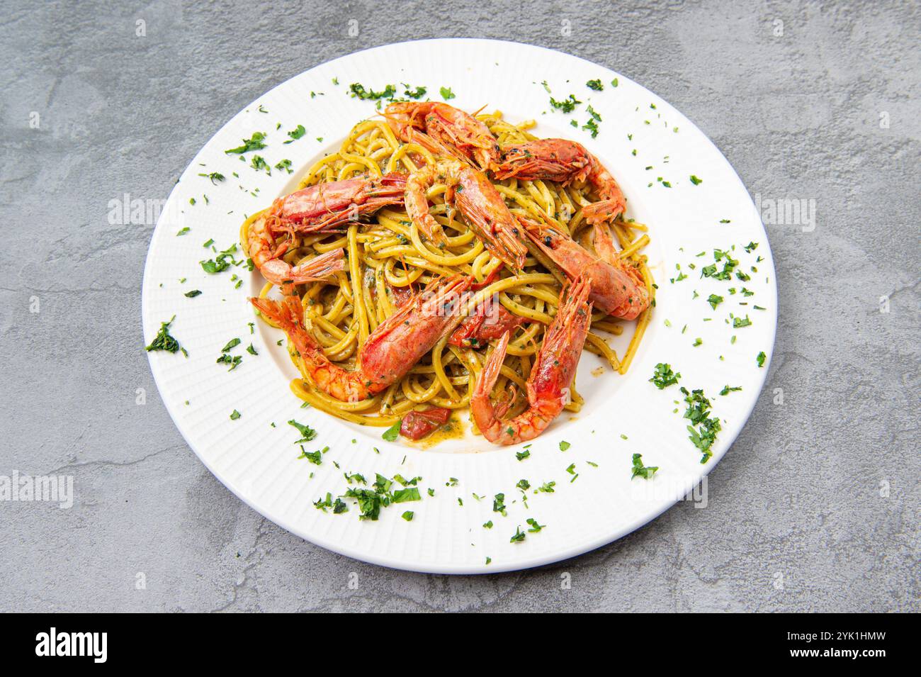 Tonnarello pasta con Gamberi rossi di Mazzara del Vallo is a typical ...