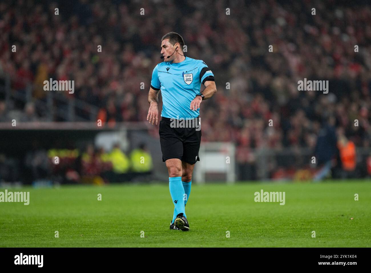 Copenhagen, Denmark. 15th Nov, 2024. Referee Rade Obrenovic seen during ...