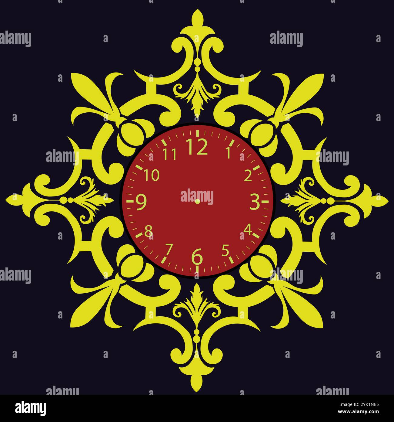 White alarm clock leaves Stock Vector Images - Alamy