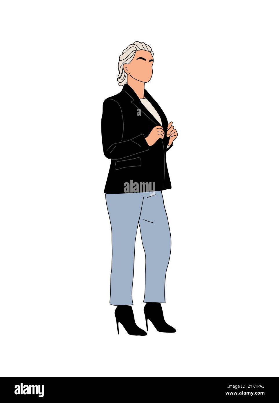 Business woman standing full length vector art Stock Vector Image & Art ...