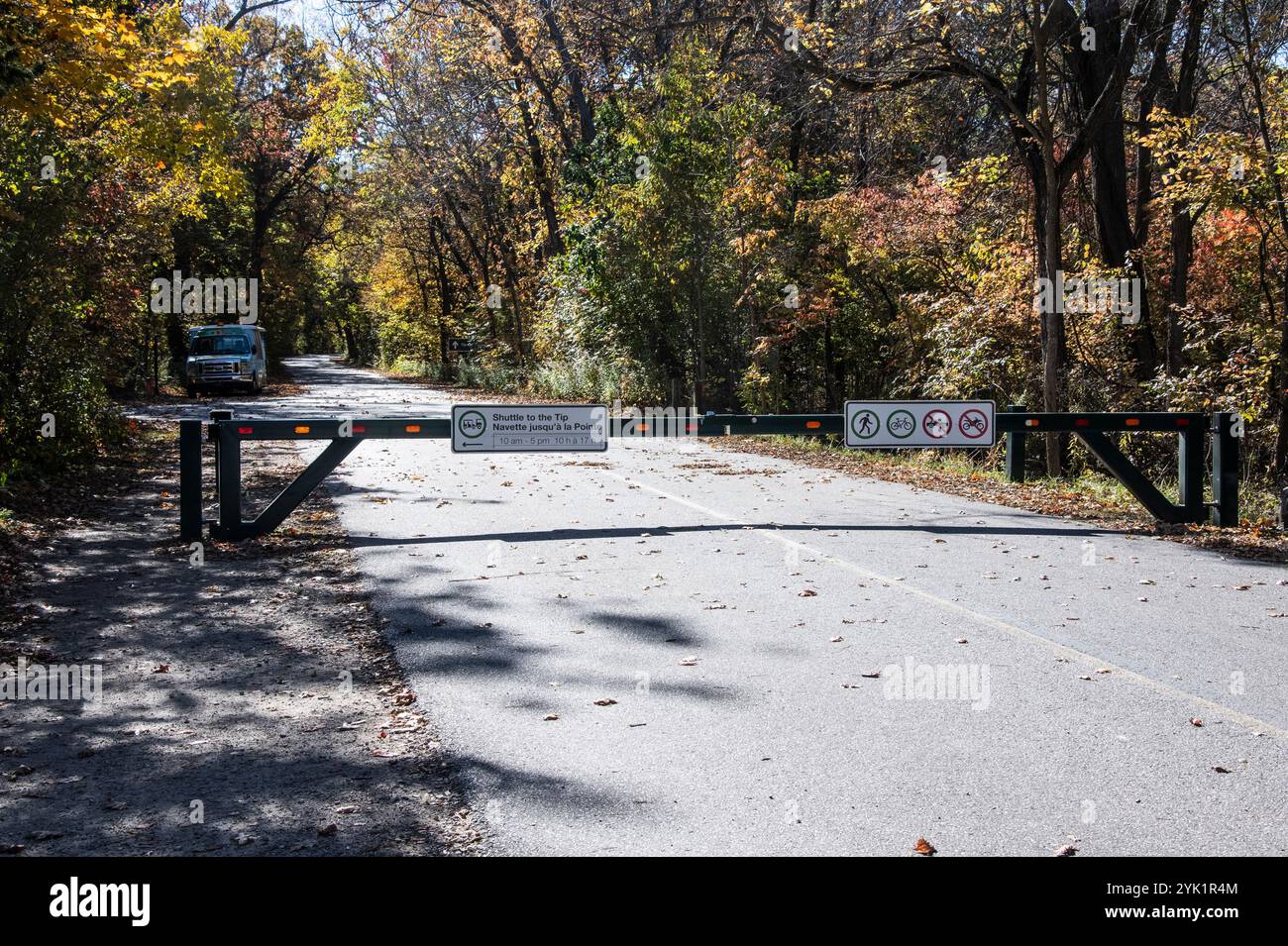 Gate at the visitor centre at Point Pelee National Park in Leamington ...