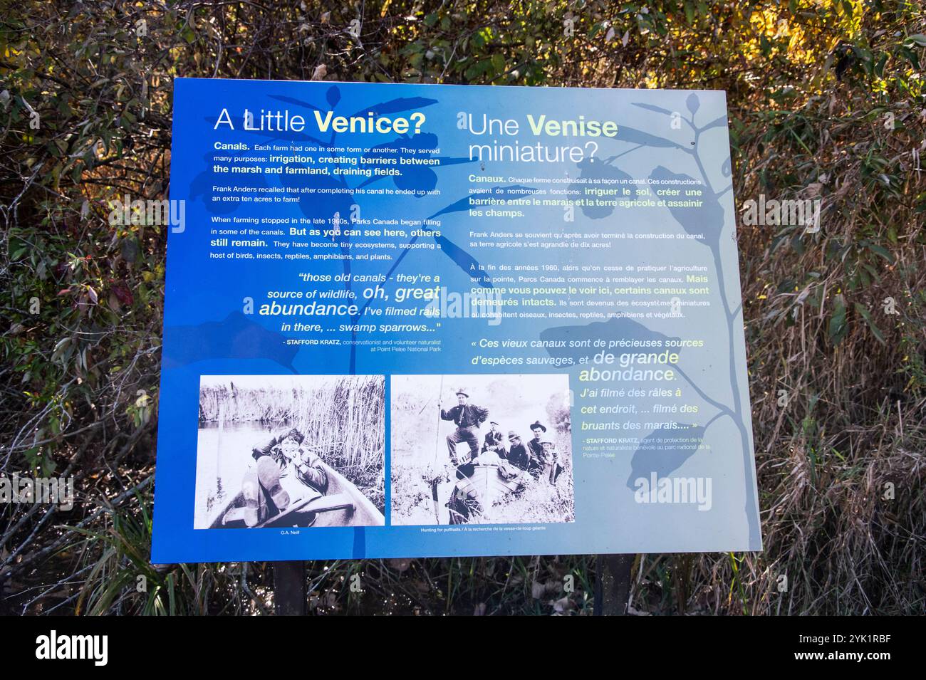 A little Venice sign at Delaurier Homestead at Point Pelee National ...