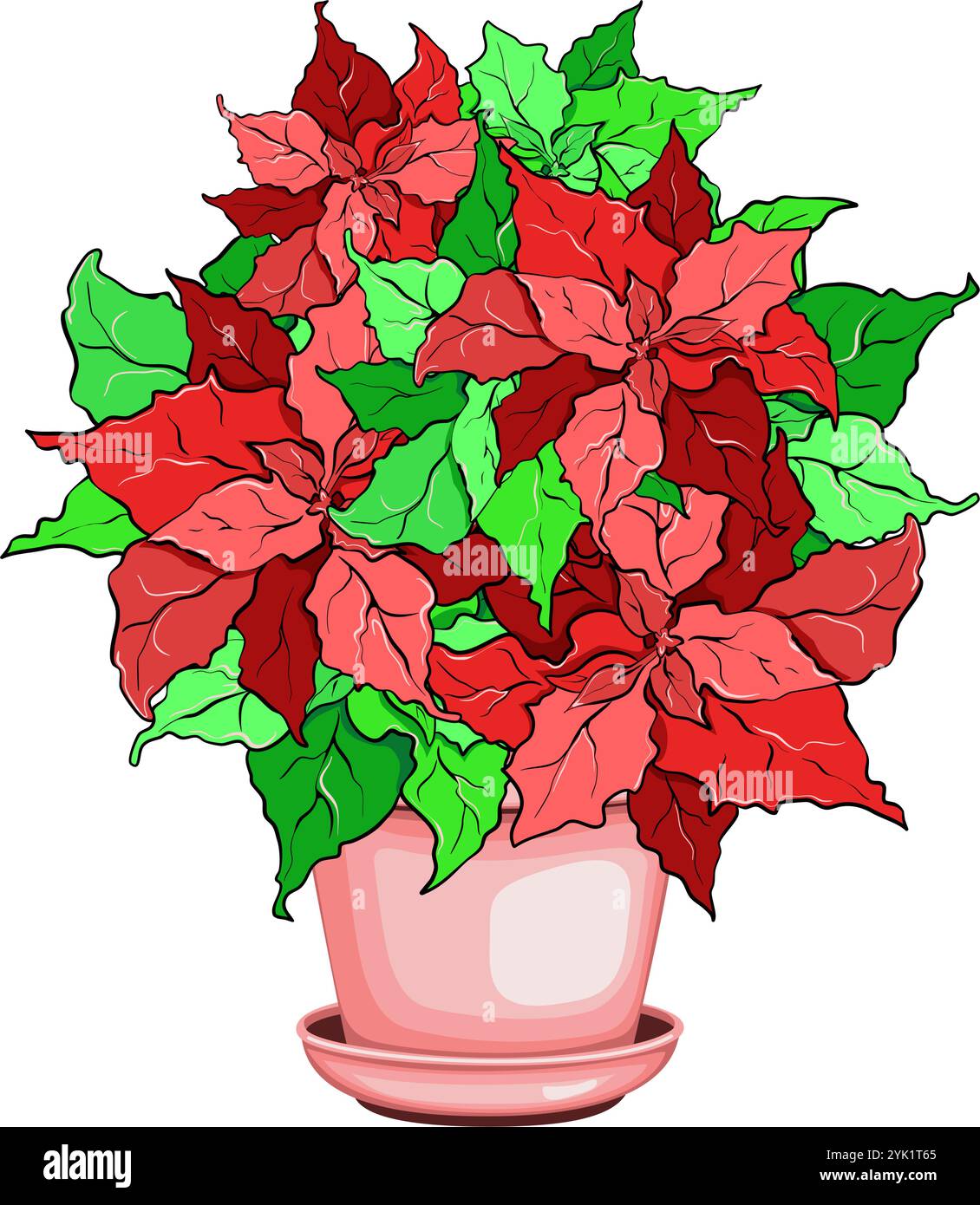 Christmas background poinsettia flowers Stock Vector Images - Alamy