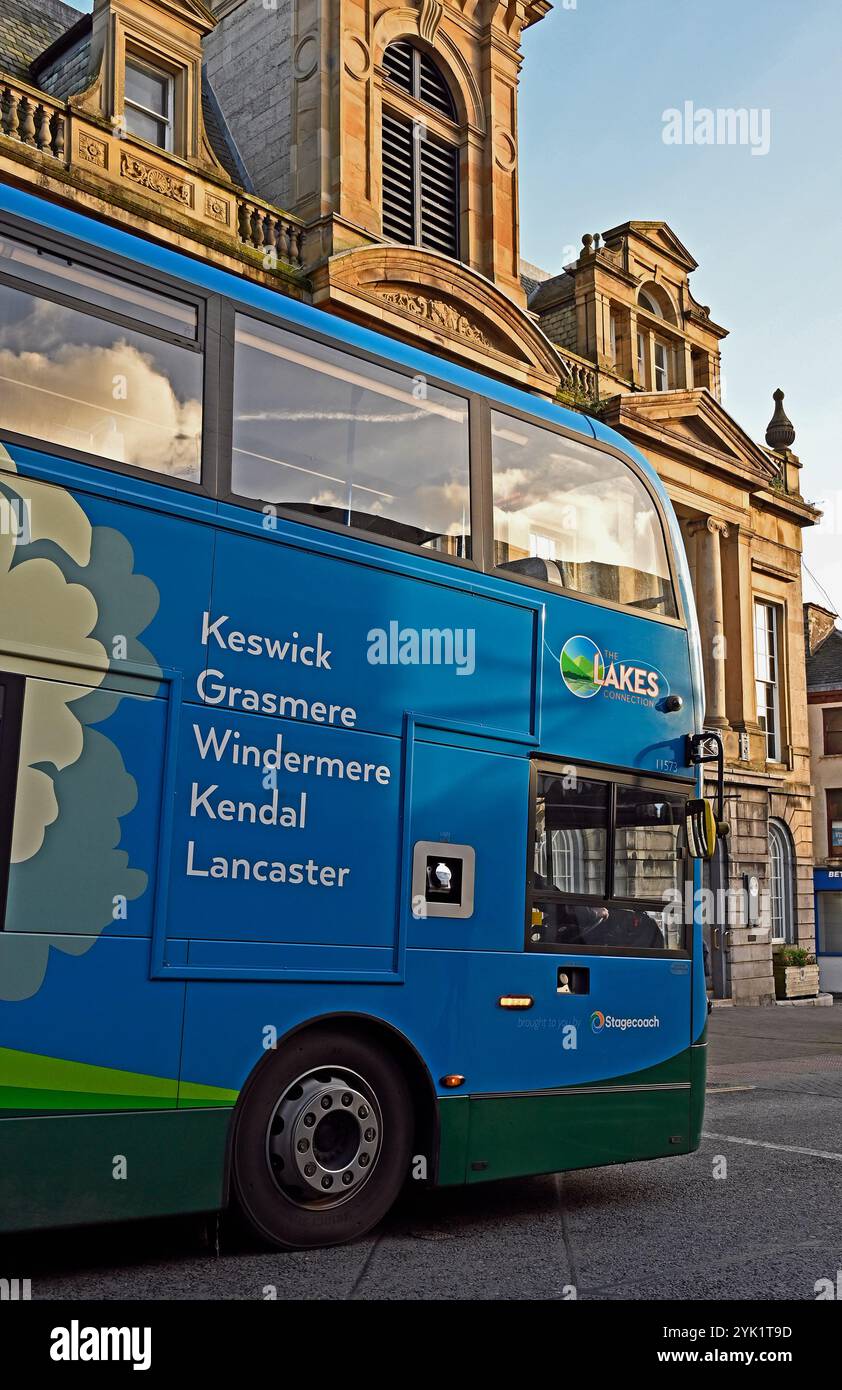 Stagecoach Lakes Bus at Kendal Town Hall. Kendal, Cumbria, England ...