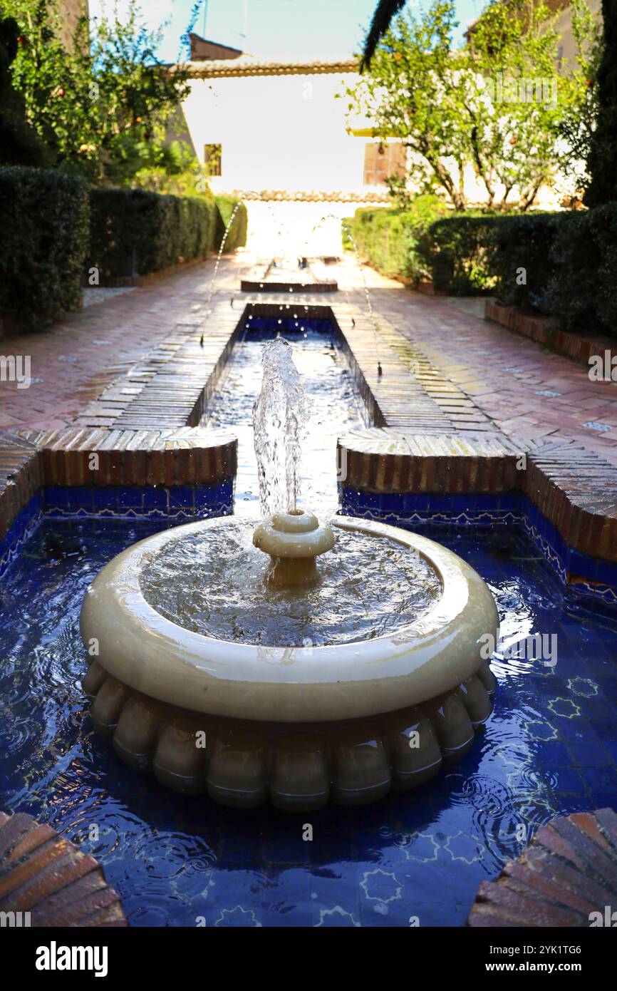 Anna, Valencia, Spain- October 27, 2024: Garden and fountains of the ...