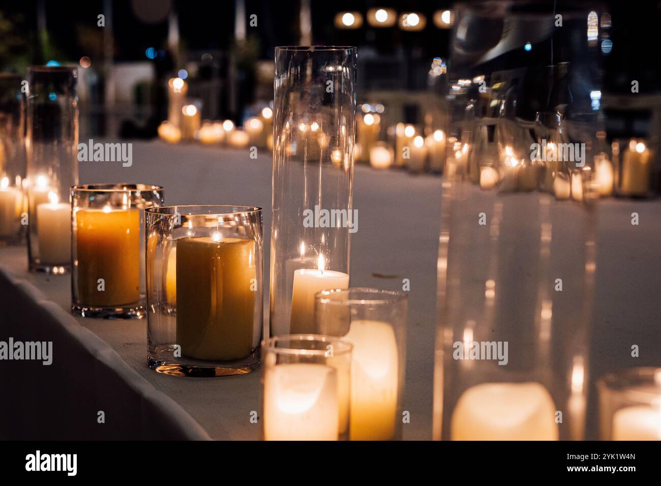 candle design stage and table for concert ceremony or wedding wiith ...
