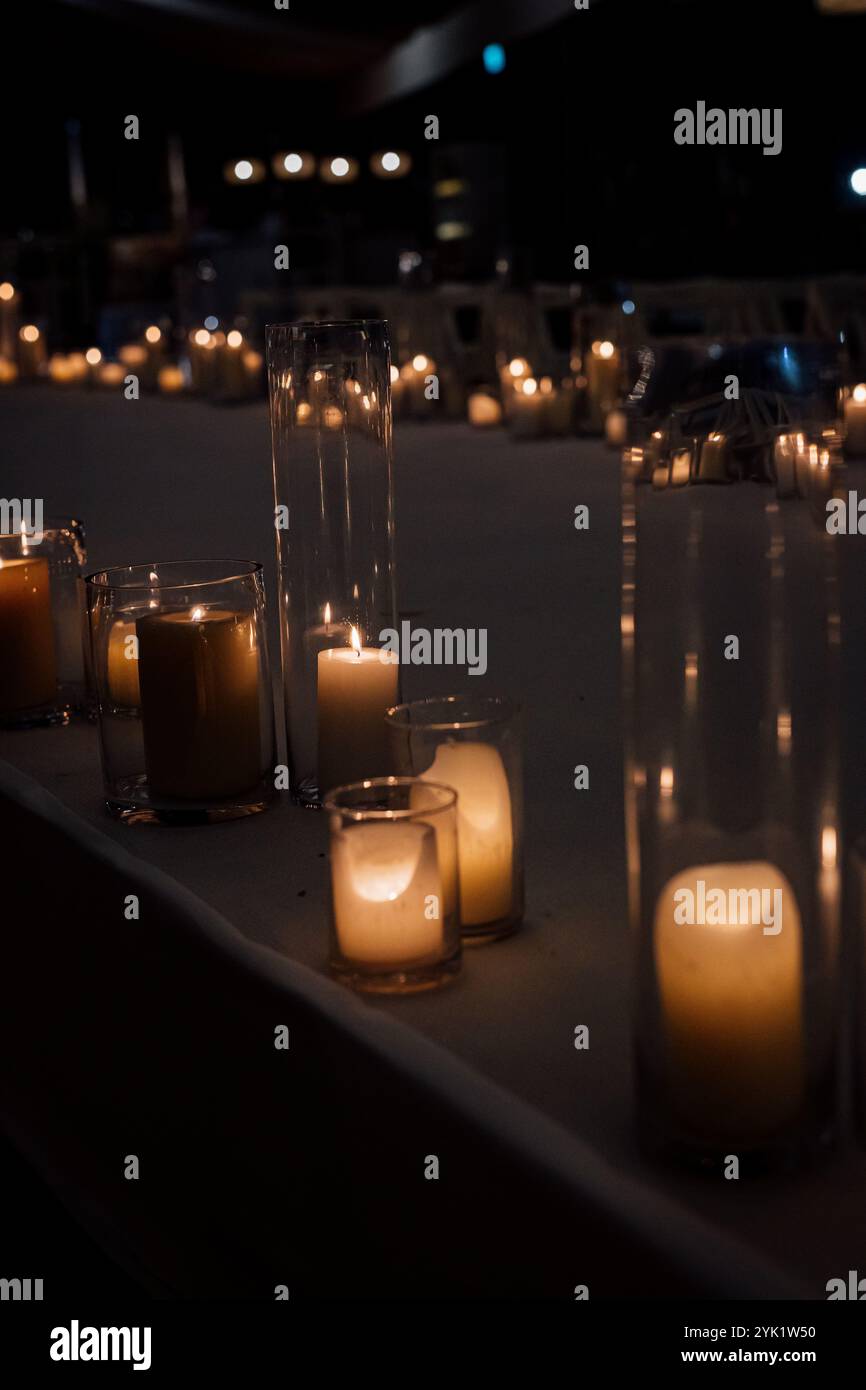 candle design stage and table for concert ceremony or wedding wiith ...