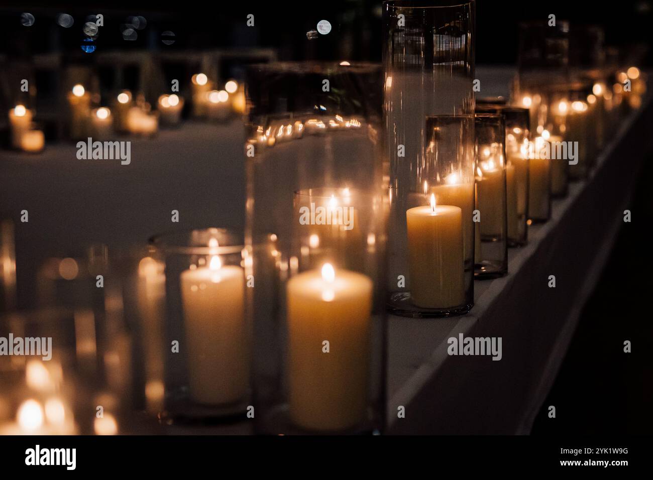 candle design stage and table for concert ceremony or wedding wiith ...