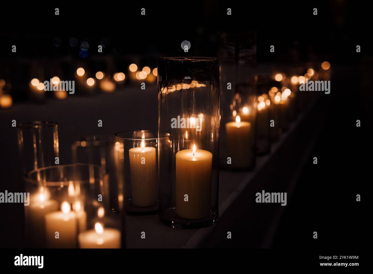 candle design stage and table for concert ceremony or wedding wiith ...