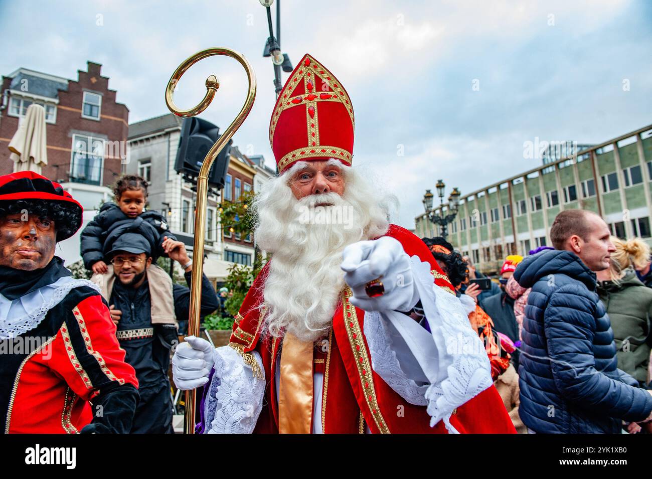 St. Nicholas is seen pointing at the camera. On the first Saturday ...