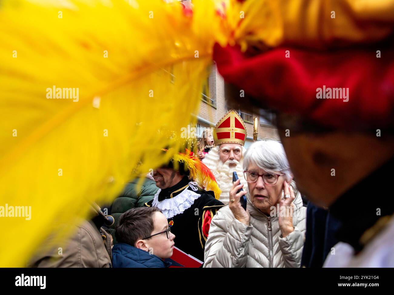 Sinterklaas arrival in Vlaardingen, Netherland A person dressed as ...