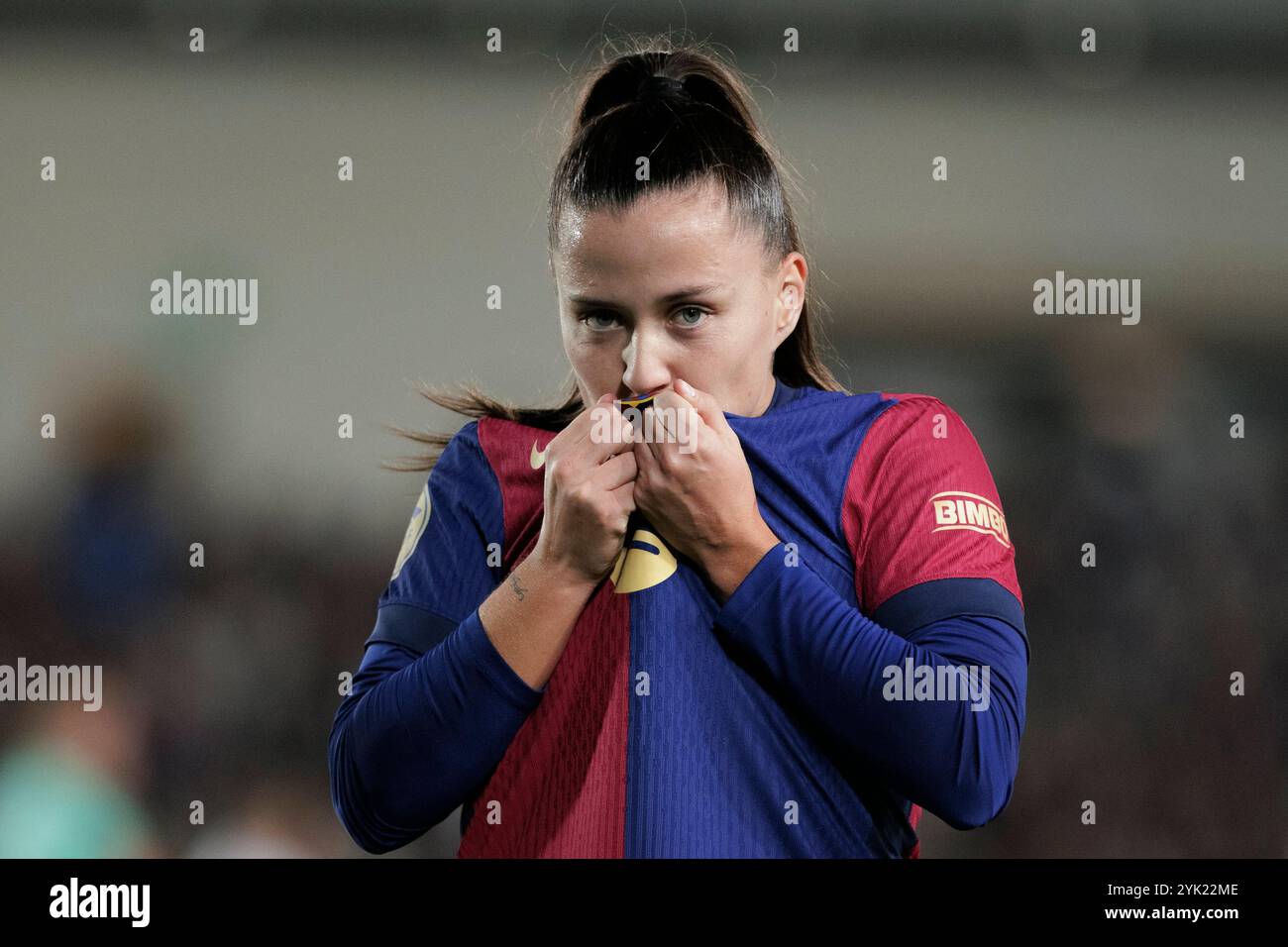 MADRID, SPAIN - November 16:Claudia Pina of FC Barcelona celebrates a ...