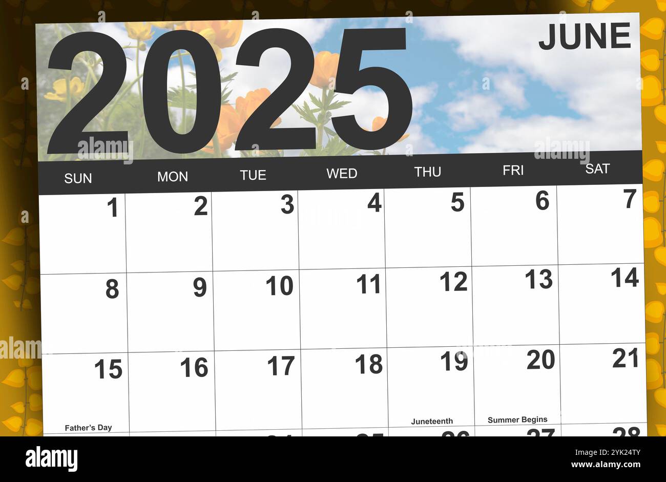 Calendar month june 2025 hi-res stock photography and images - Alamy