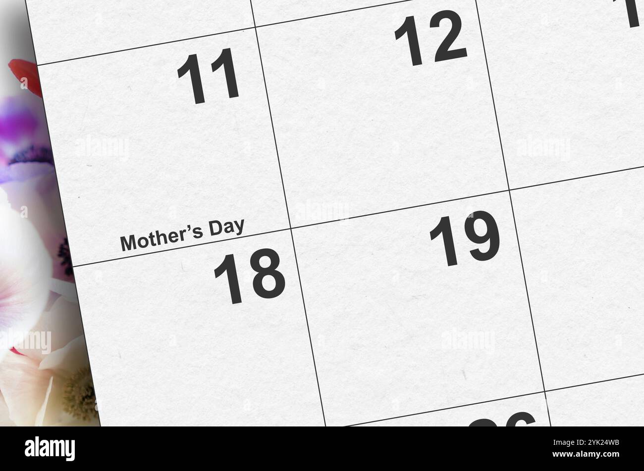 Mother's Day on a 2025 calendar Stock Photo - Alamy