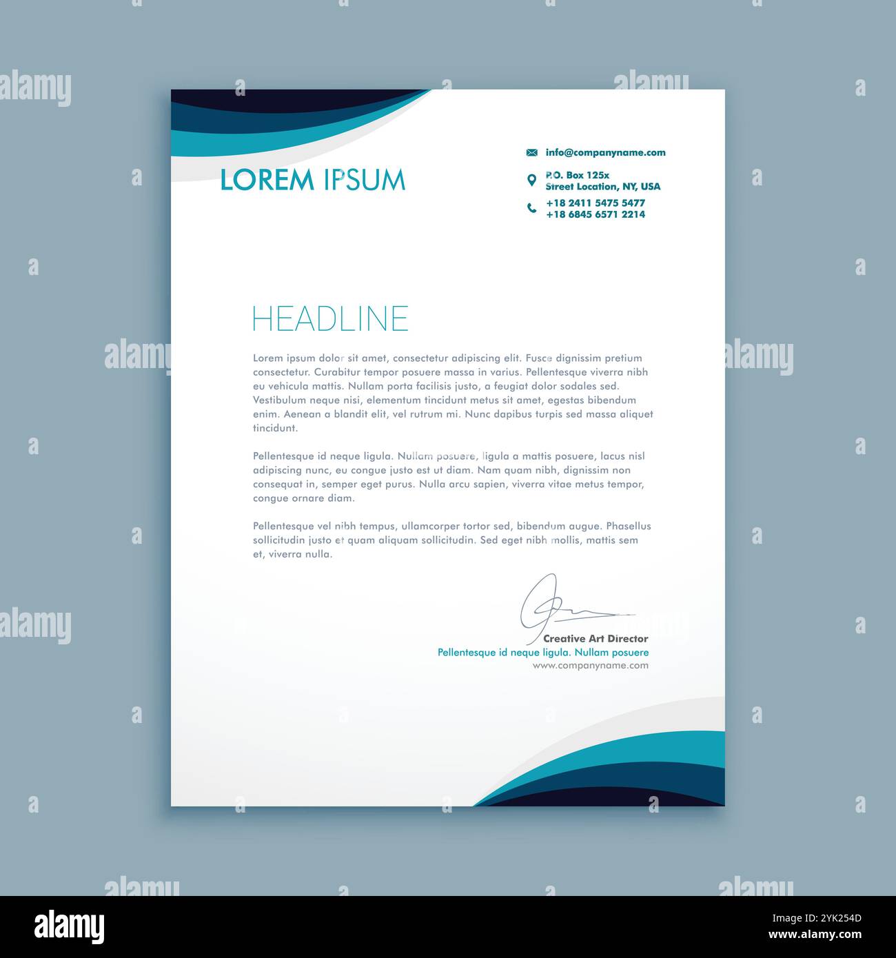elegant business letterhead template in creative style with modern ...