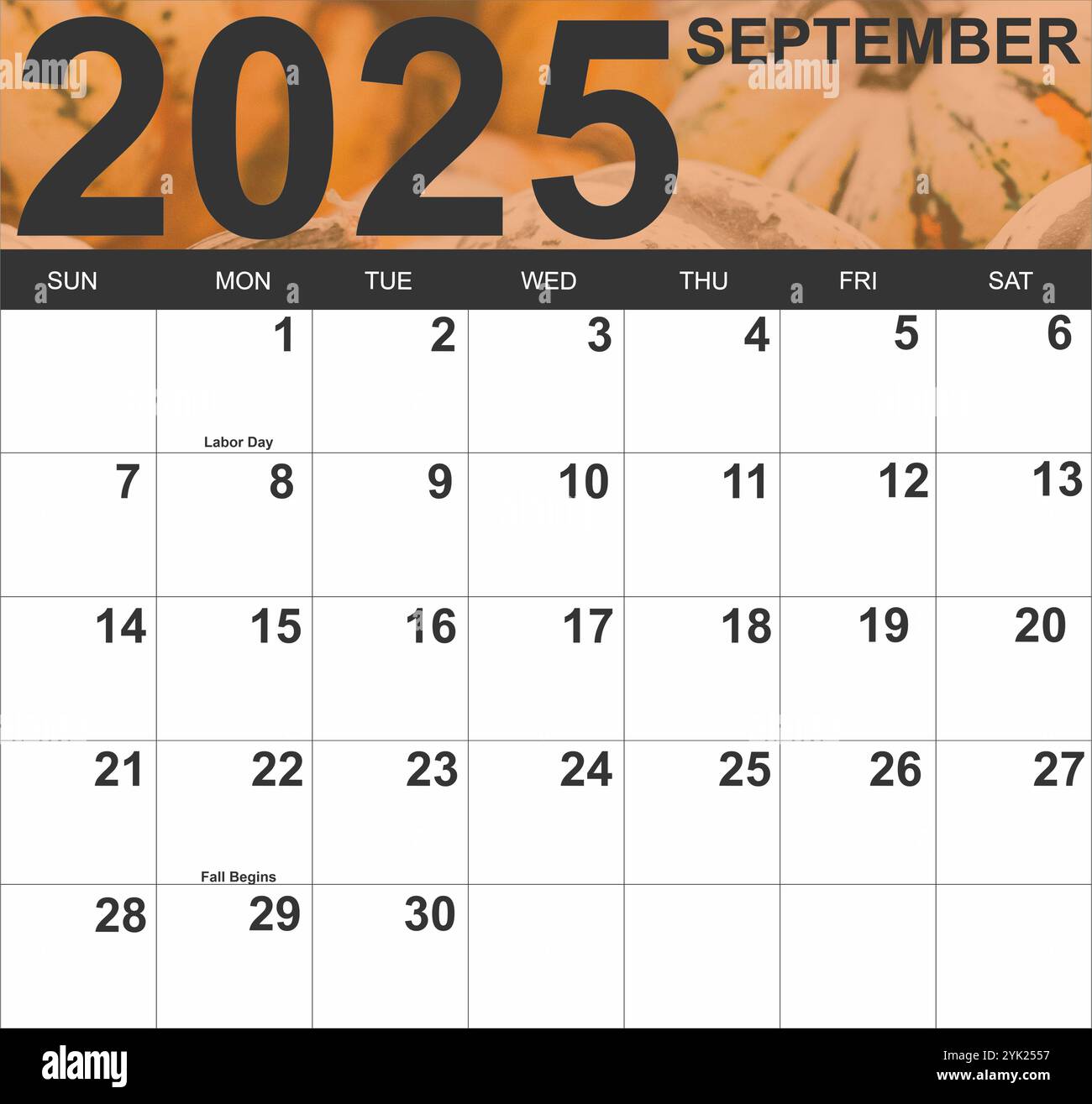 September calendar 2025 hi-res stock photography and images - Alamy