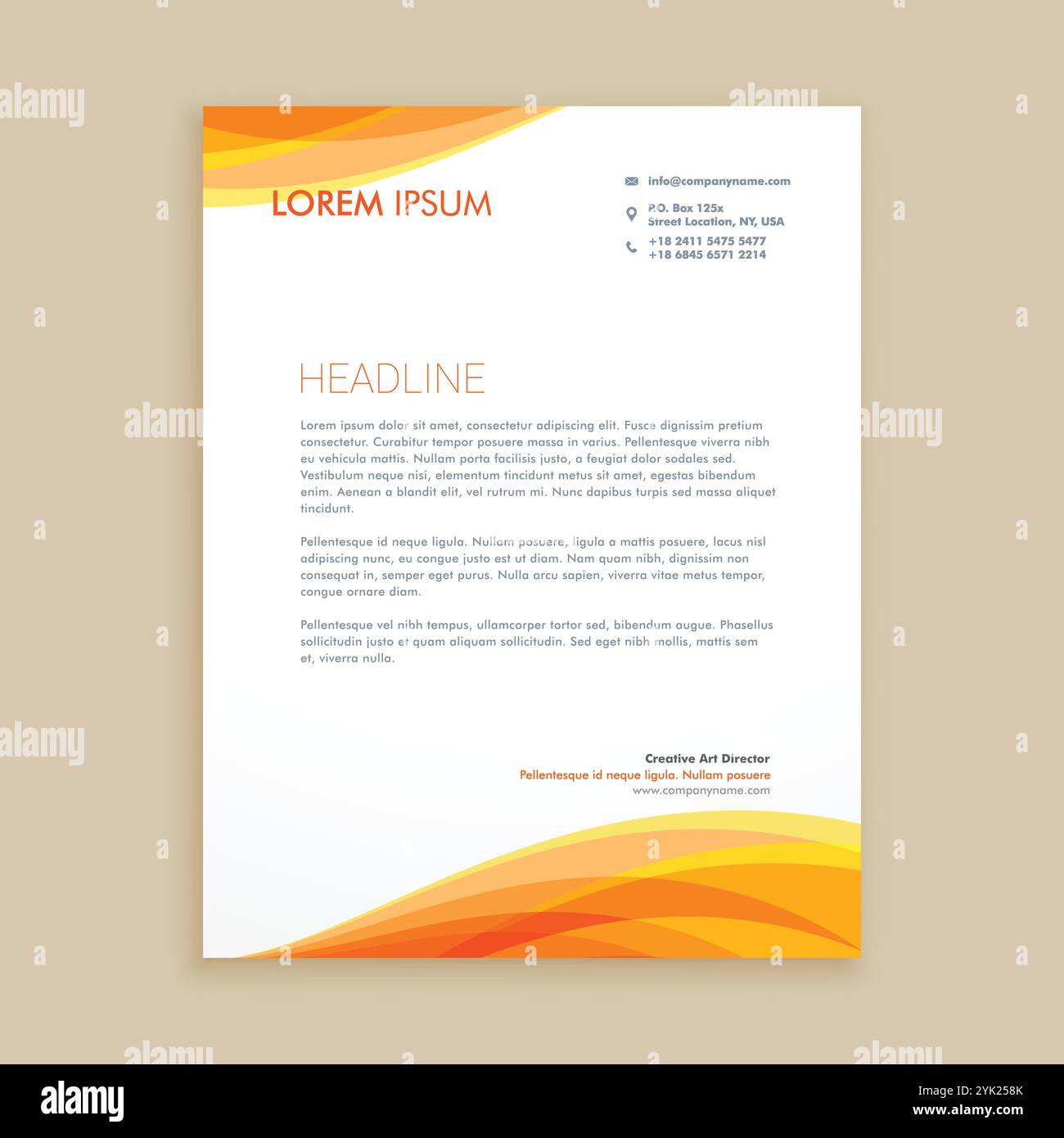 elegant business letterhead template in creative style with modern ...