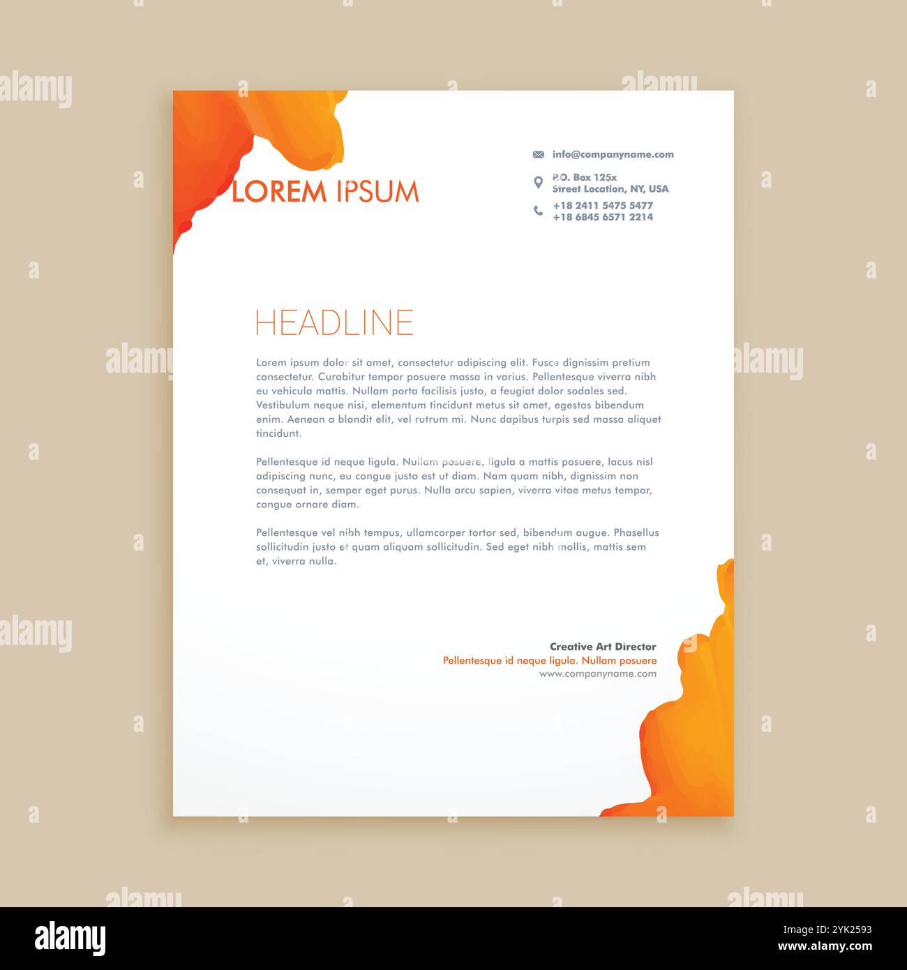 elegant business letterhead template in creative style with modern ...