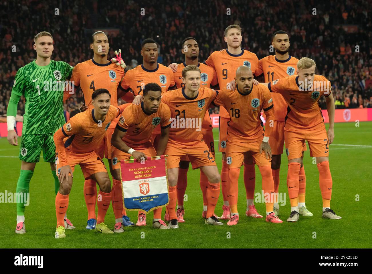 Netherland's players pose for a team photo prior to the UEFA Nations ...