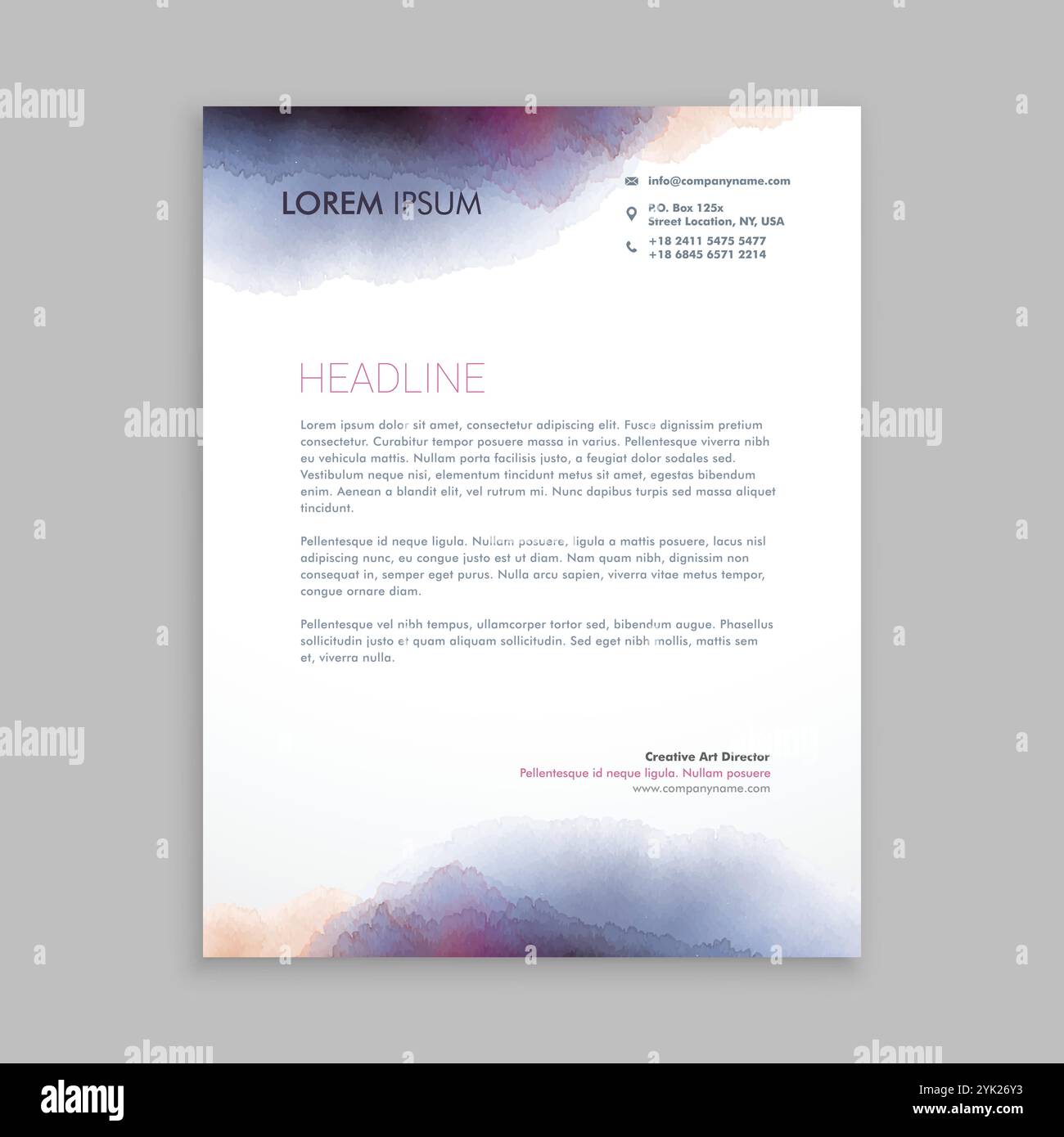 elegant business letterhead template in creative style with modern ...