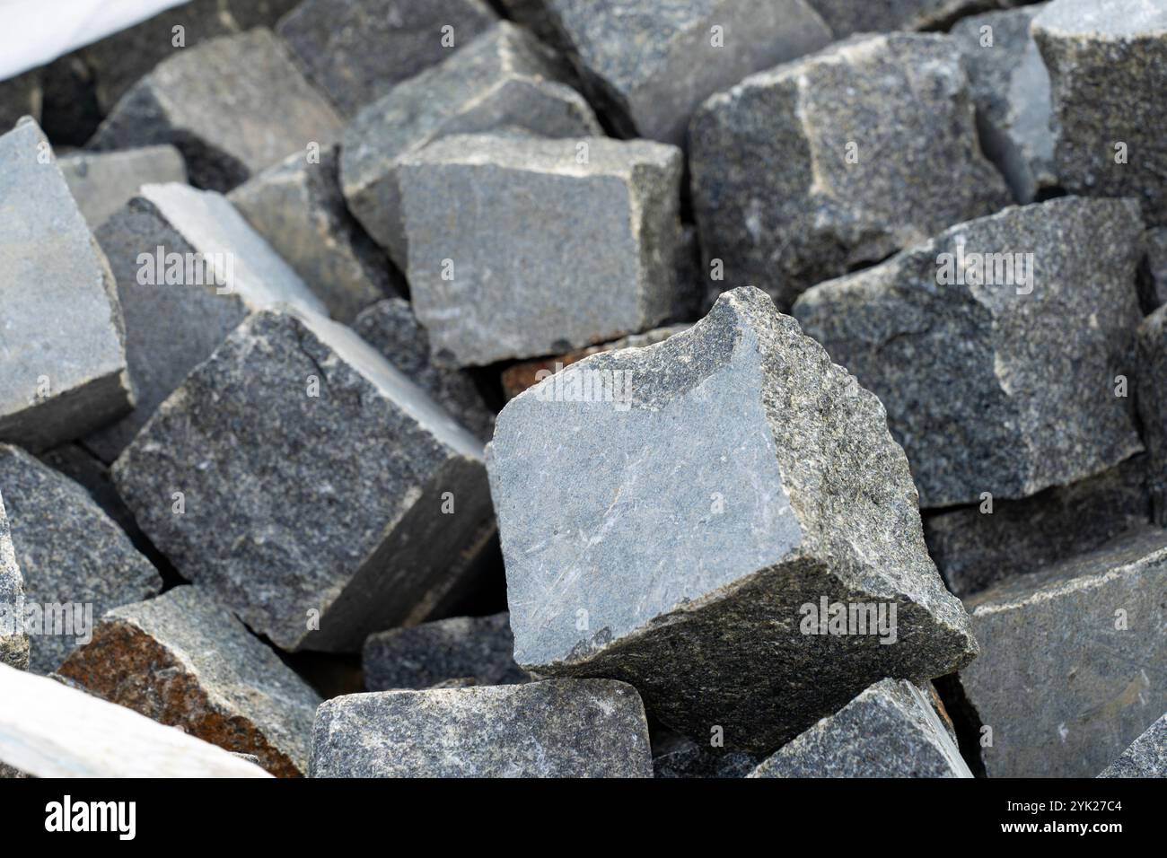 Pile grey paving stones hi-res stock photography and images - Alamy