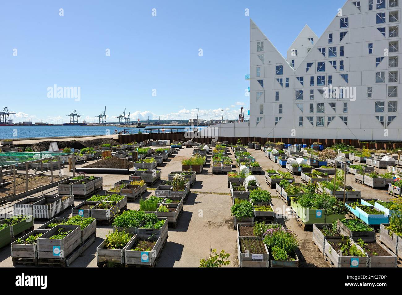 public O-Haven city garden in front of The Iceberg apartment building ...