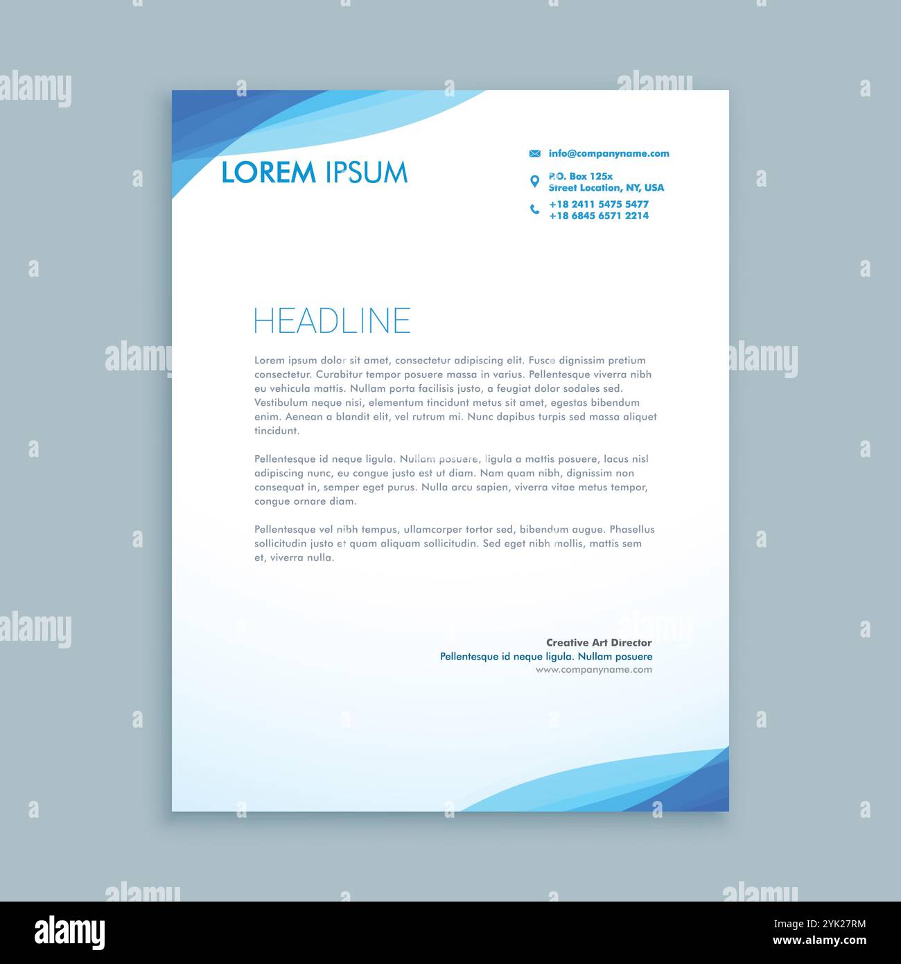 elegant business letterhead template in creative style with modern ...