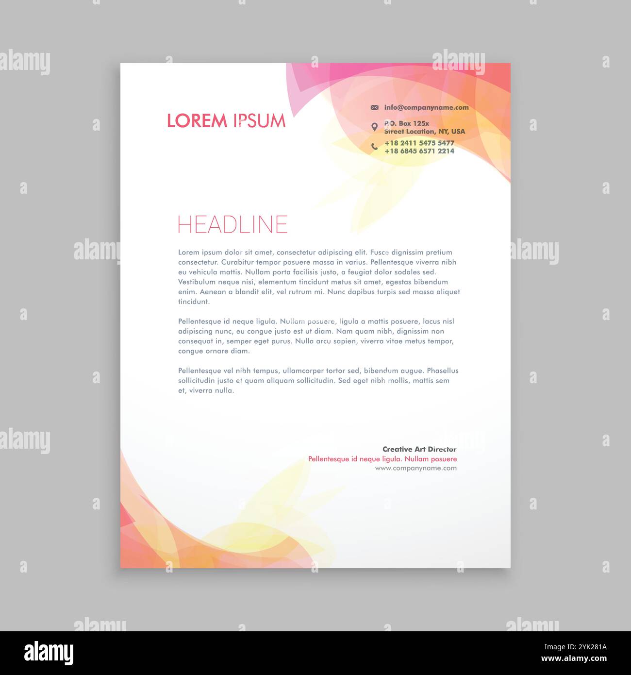 elegant business letterhead template in creative style with modern ...