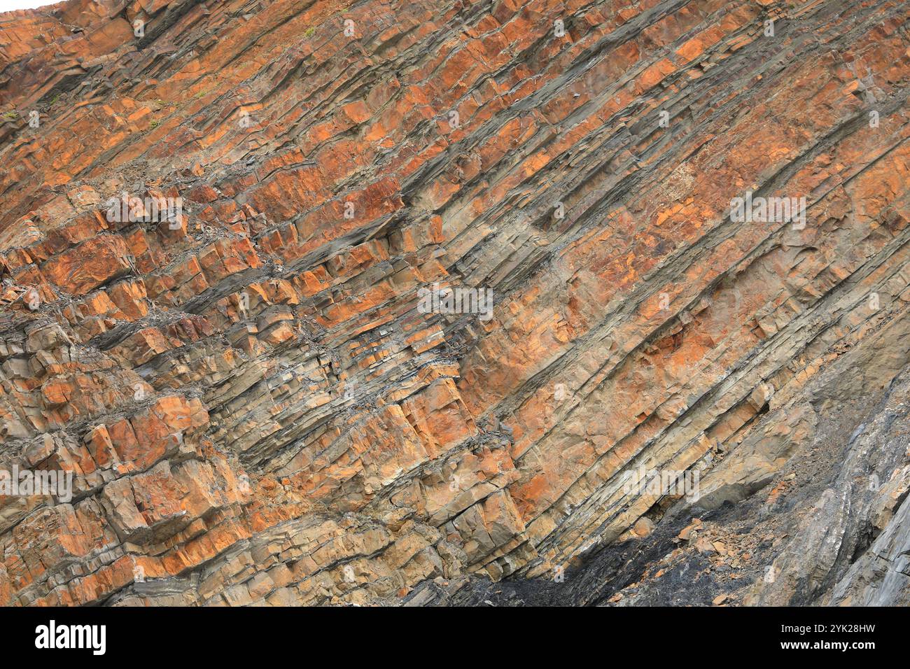 Sandymouth bay sandstone cliffs, Bude, Cornwall, England, UK Stock ...