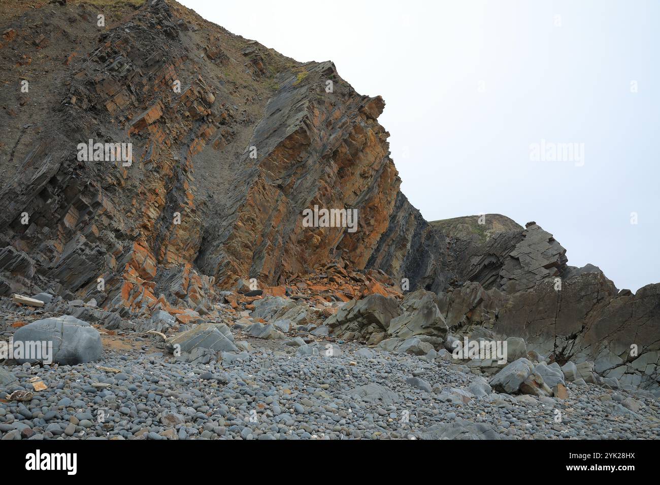Sandymouth bay sandstone cliffs, Bude, Cornwall, England, UK Stock ...