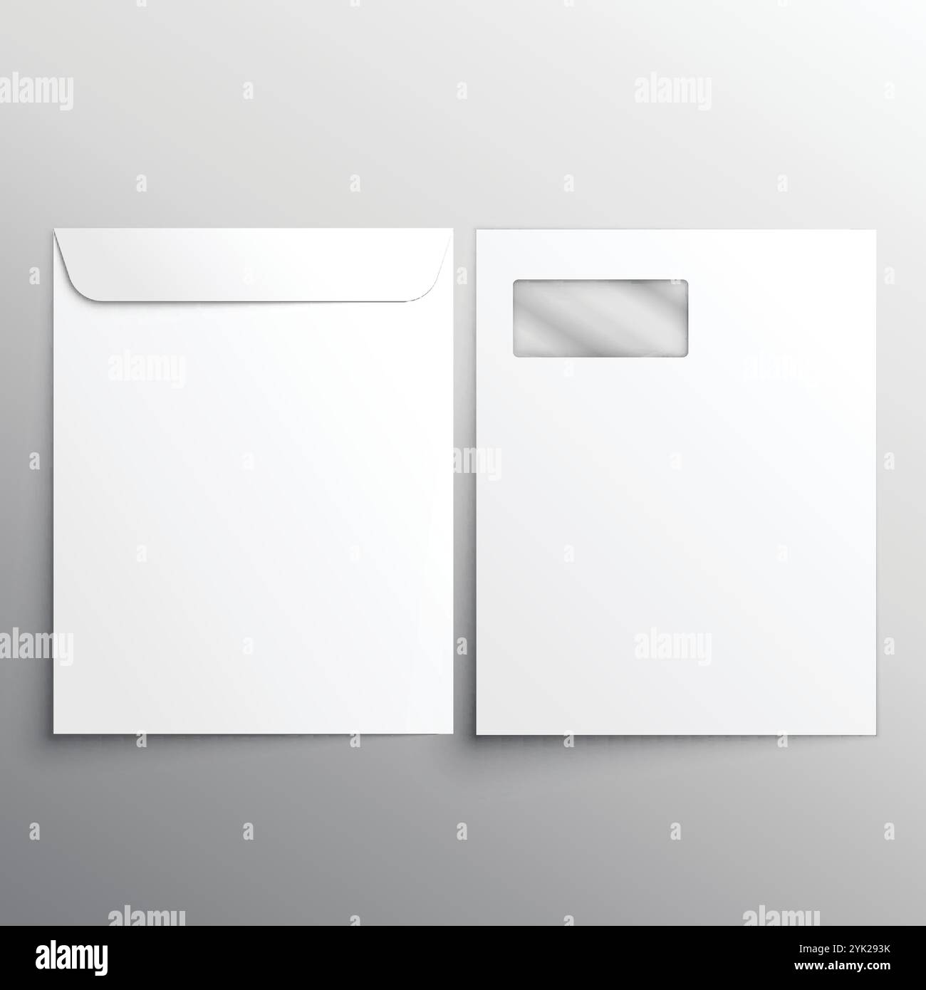 full letterhead envelope with fron and back side Stock Vector Image ...