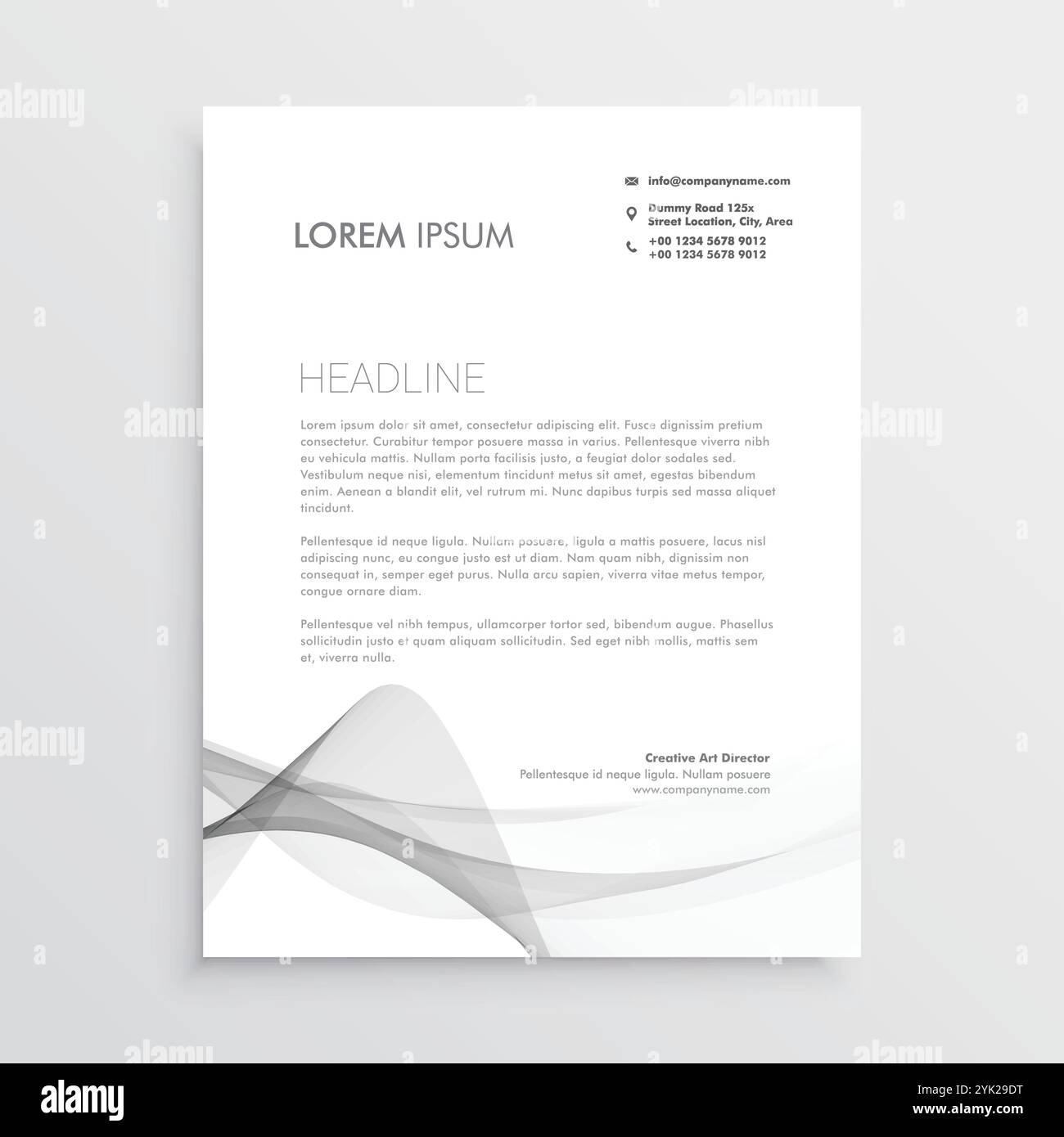 abstract professional letterhead design template Stock Vector Image ...