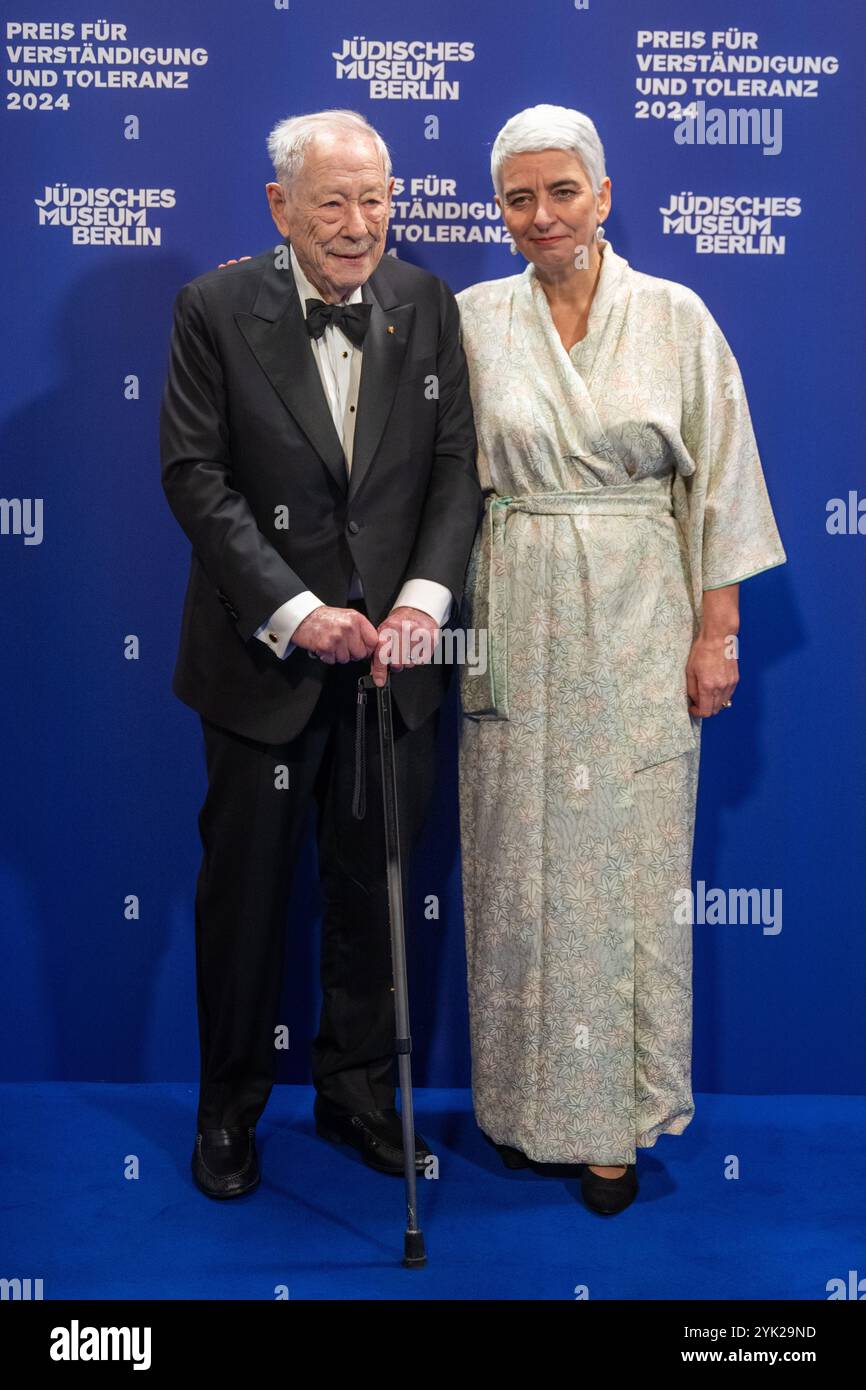 16 November 2024, Berlin: Michael Blumenthal, founding director of the Jewish Museum Berlin, and ...