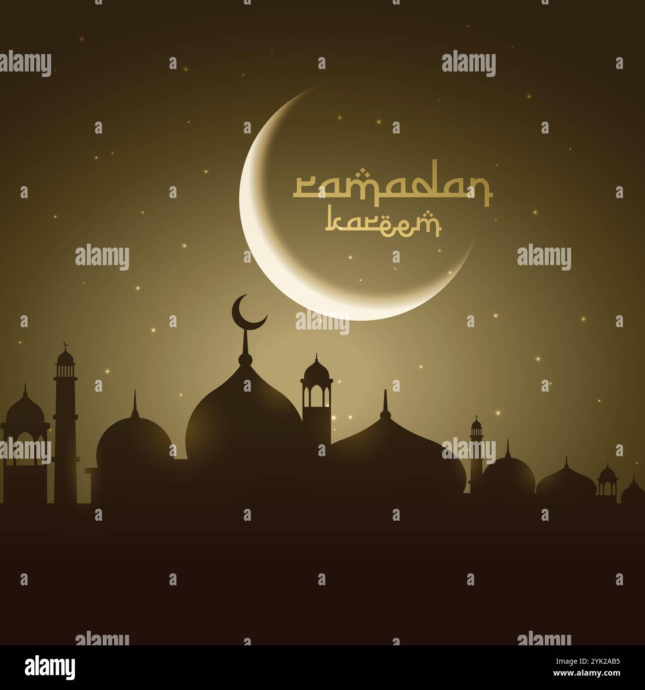 masjid silhouette with moon Stock Vector Image & Art - Alamy