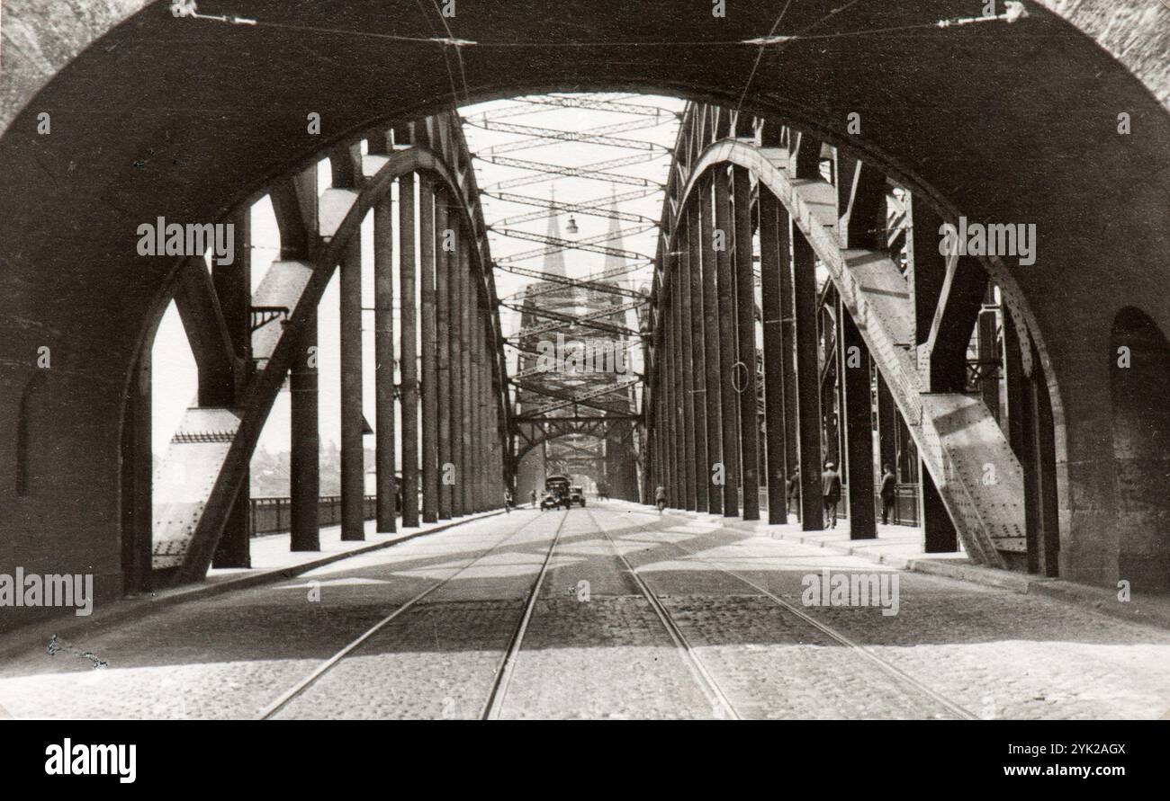 The Cologne iron Bridge with the iconic cathedral in the background in ...