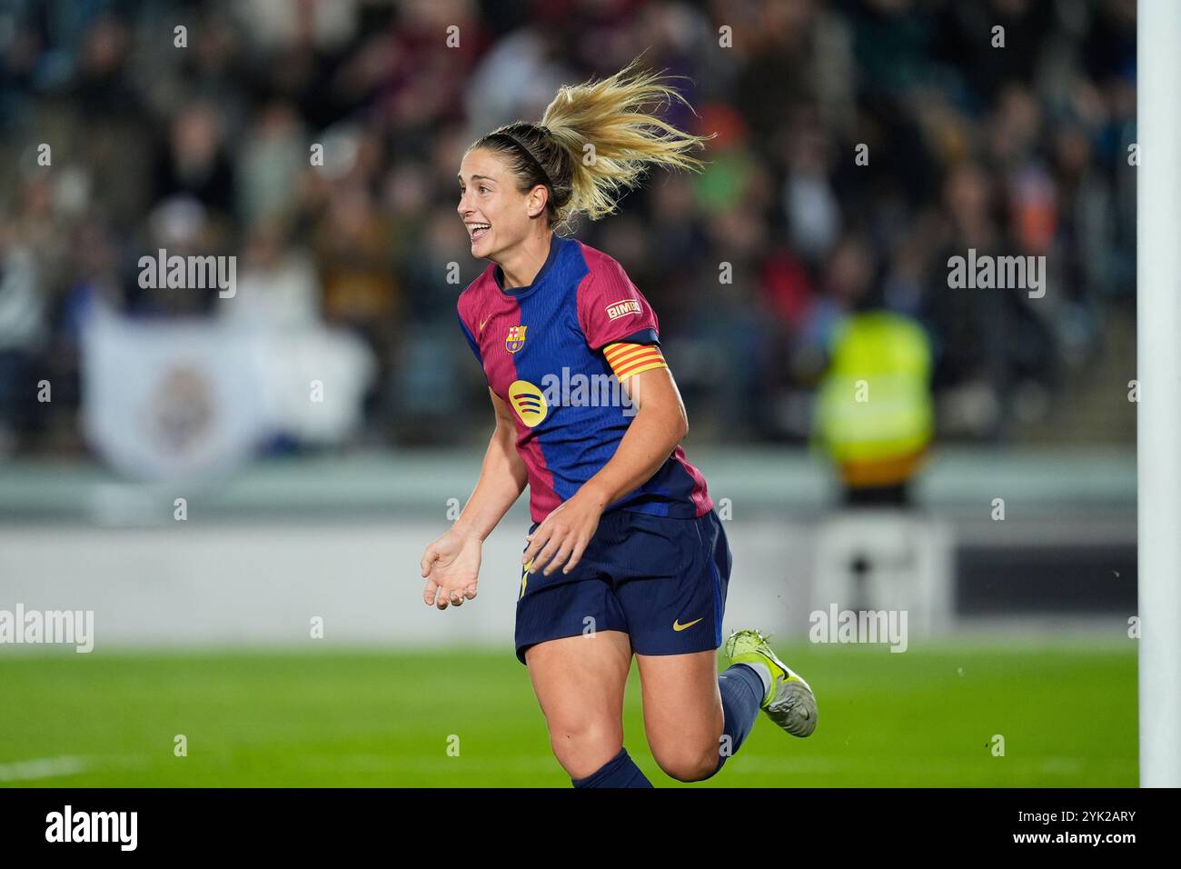 Alexia Putellas of FC Barcelona celebrates a goal during the Spanish ...