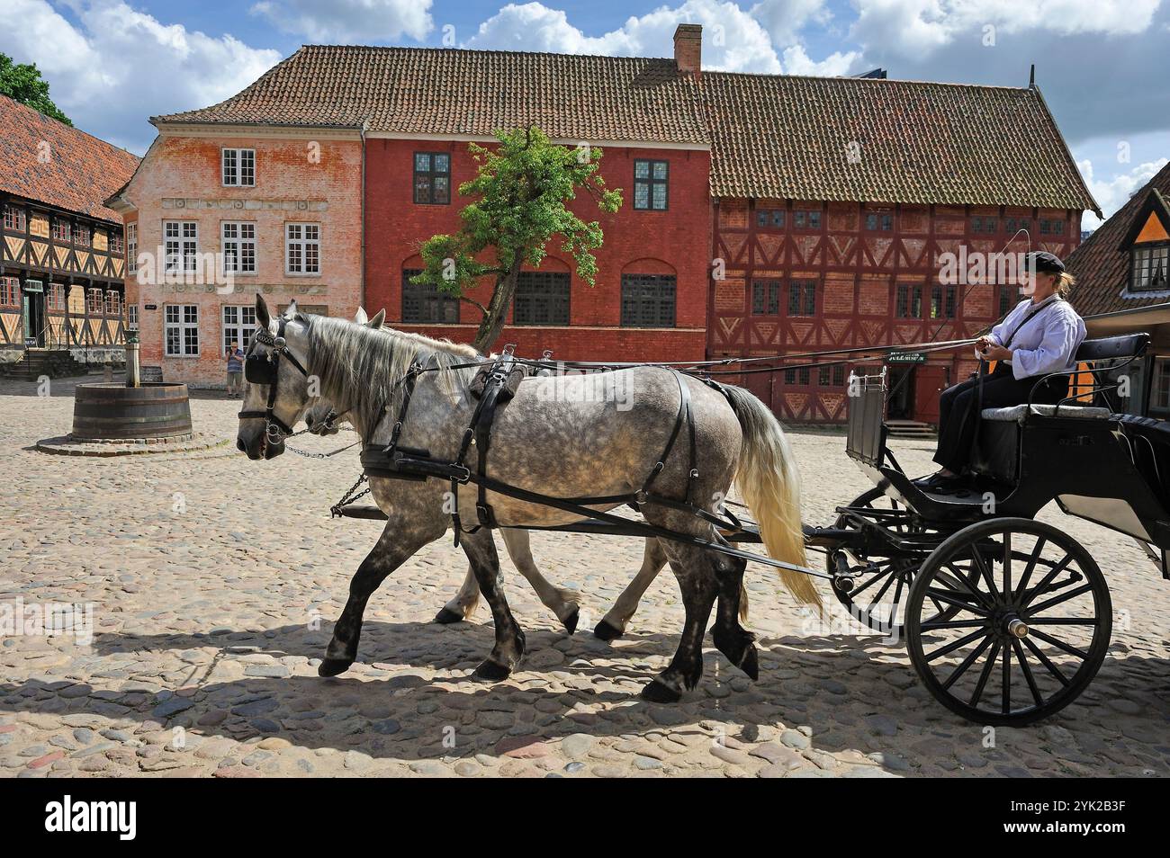 Den Gamle By or The Old Town, open air town museum that consists of 75 ...